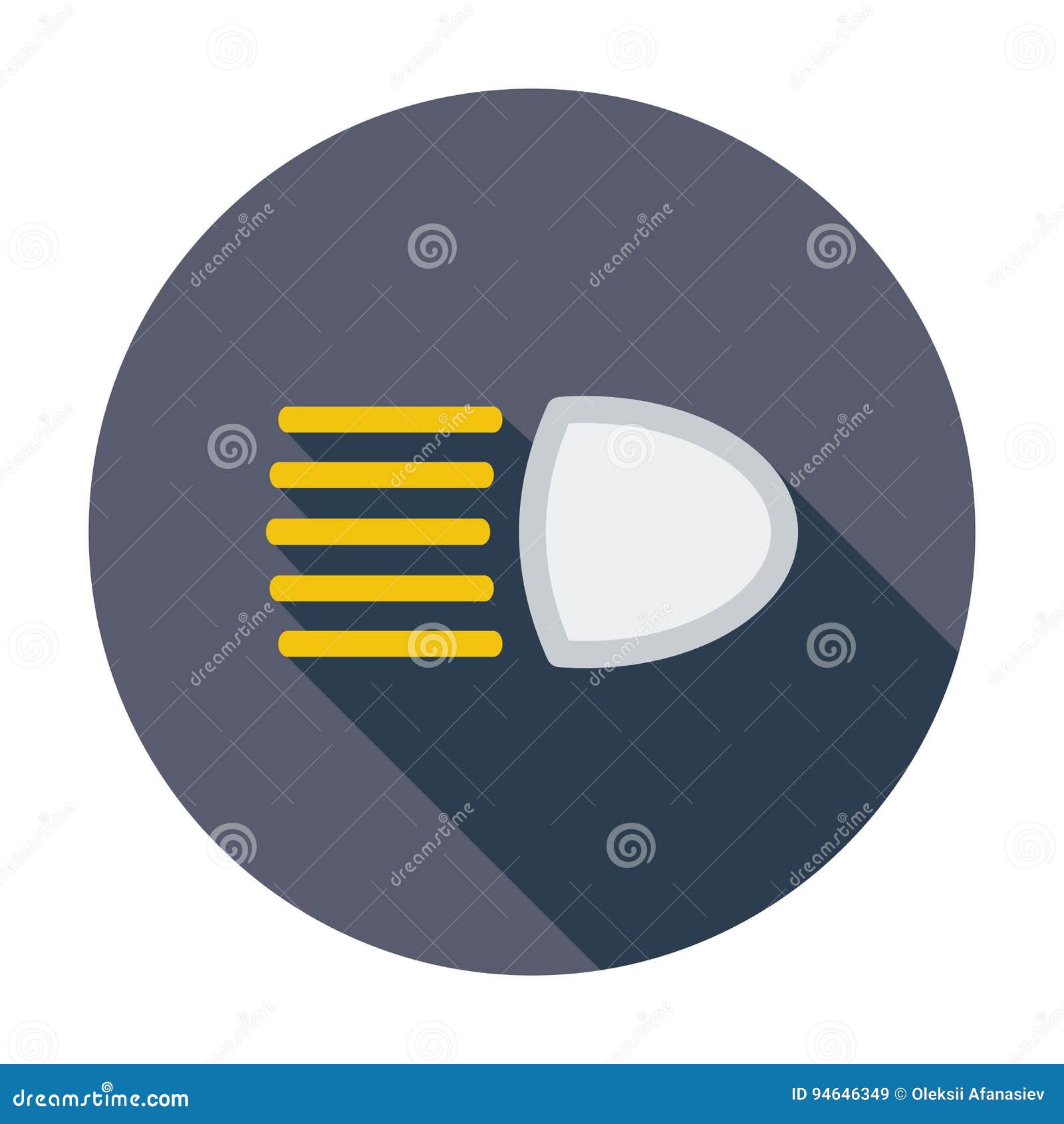 Headlight icon. stock vector. Illustration of headlight - 94646349