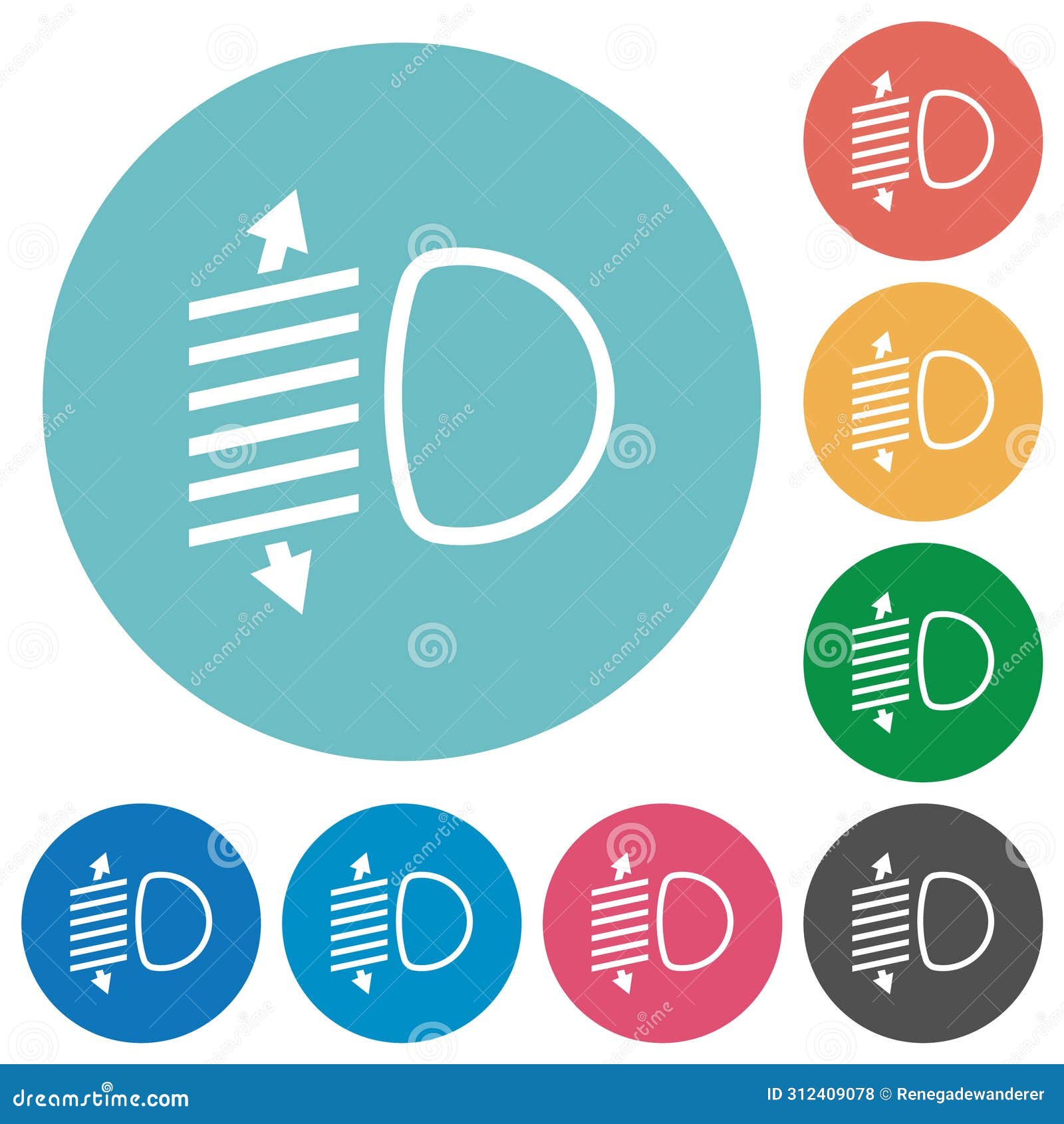 Headlight Icons. Car Headlights On Dashboard. Light Of Lamps Vehicle ...