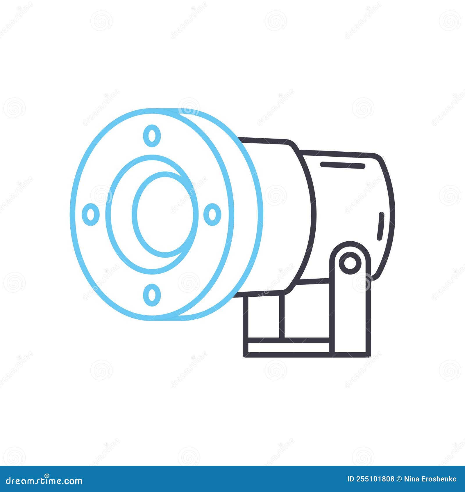 Headlight Line Icon, Outline Symbol, Vector Illustration, Concept Sign ...