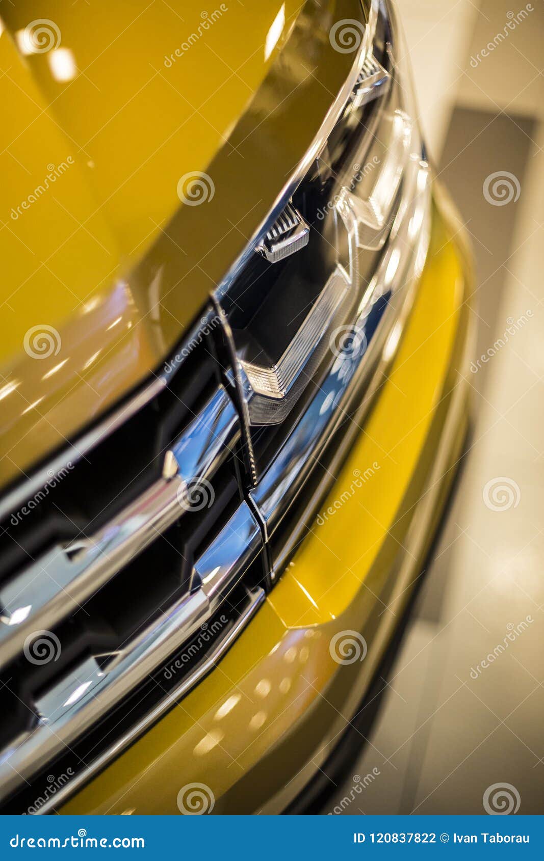 Headlight of Modern Car with Led and Xenon Optics Stock Photo - Image ...