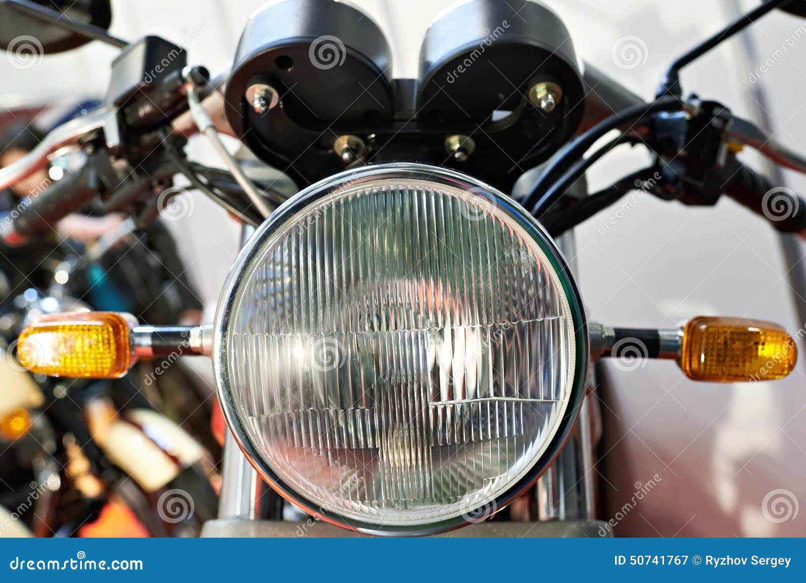Headlight motorcycle stock image. Image of cycle, ride - 50741767
