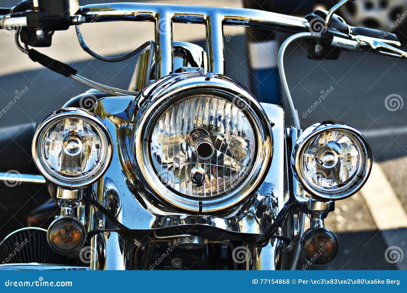 Headlight on a motorcycle stock photo. Image of freedom - 77154868