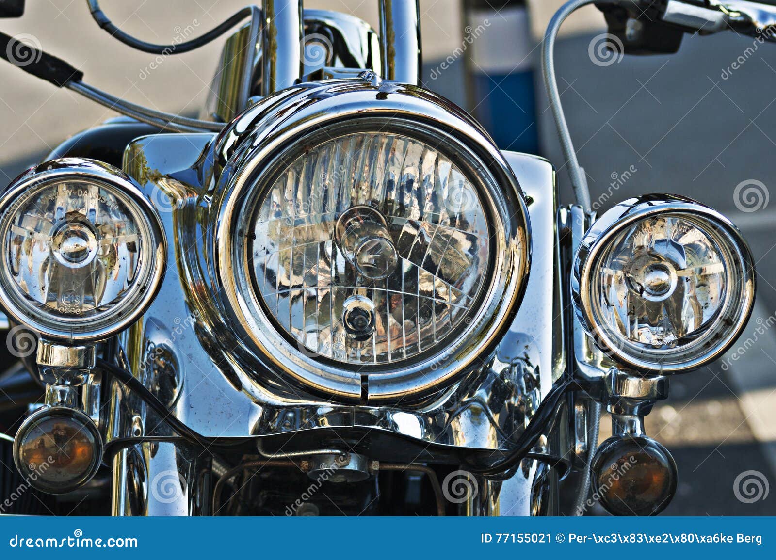 Headlights Of The Motorcycle Stock Photography | CartoonDealer.com ...