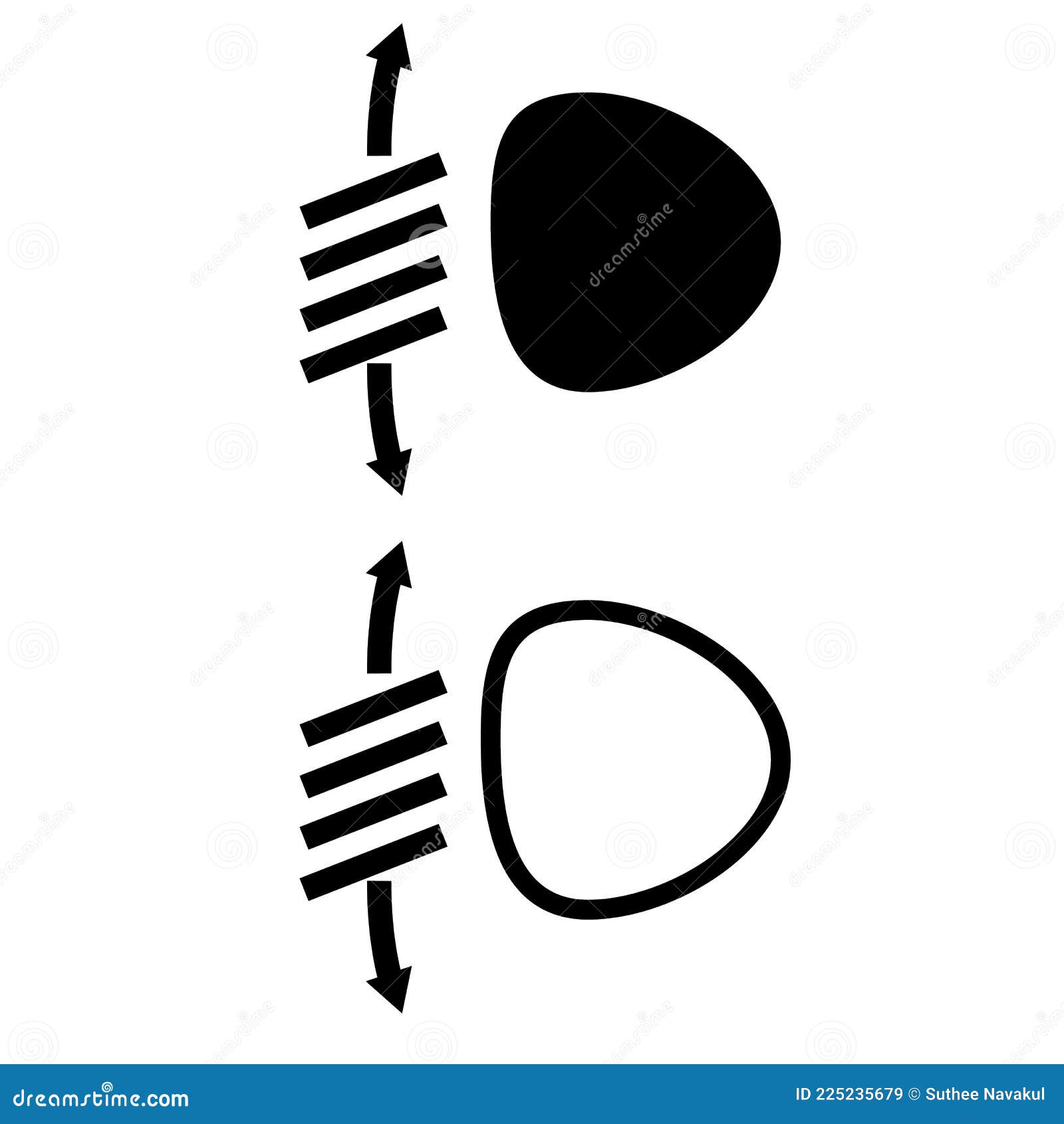 Headlight Range Control Icon on White Background. Headlight Sign ...