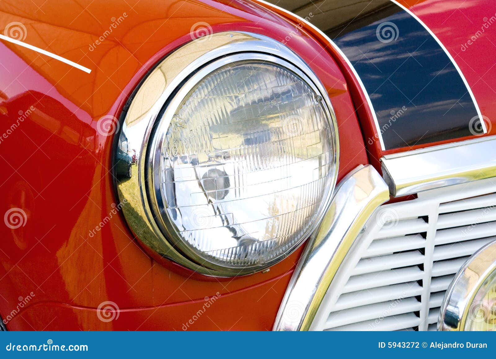 Headlight red mini II stock photo. Image of england, bumper - 5943272