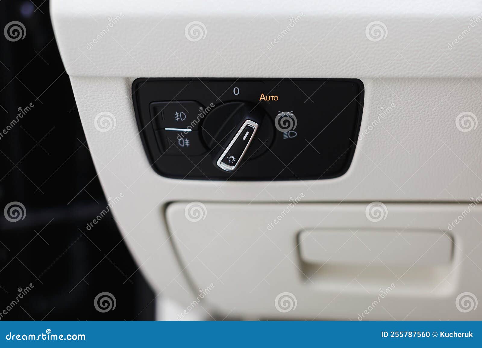 Headlight Switch in the Car Stock Photo - Image of technology, design ...