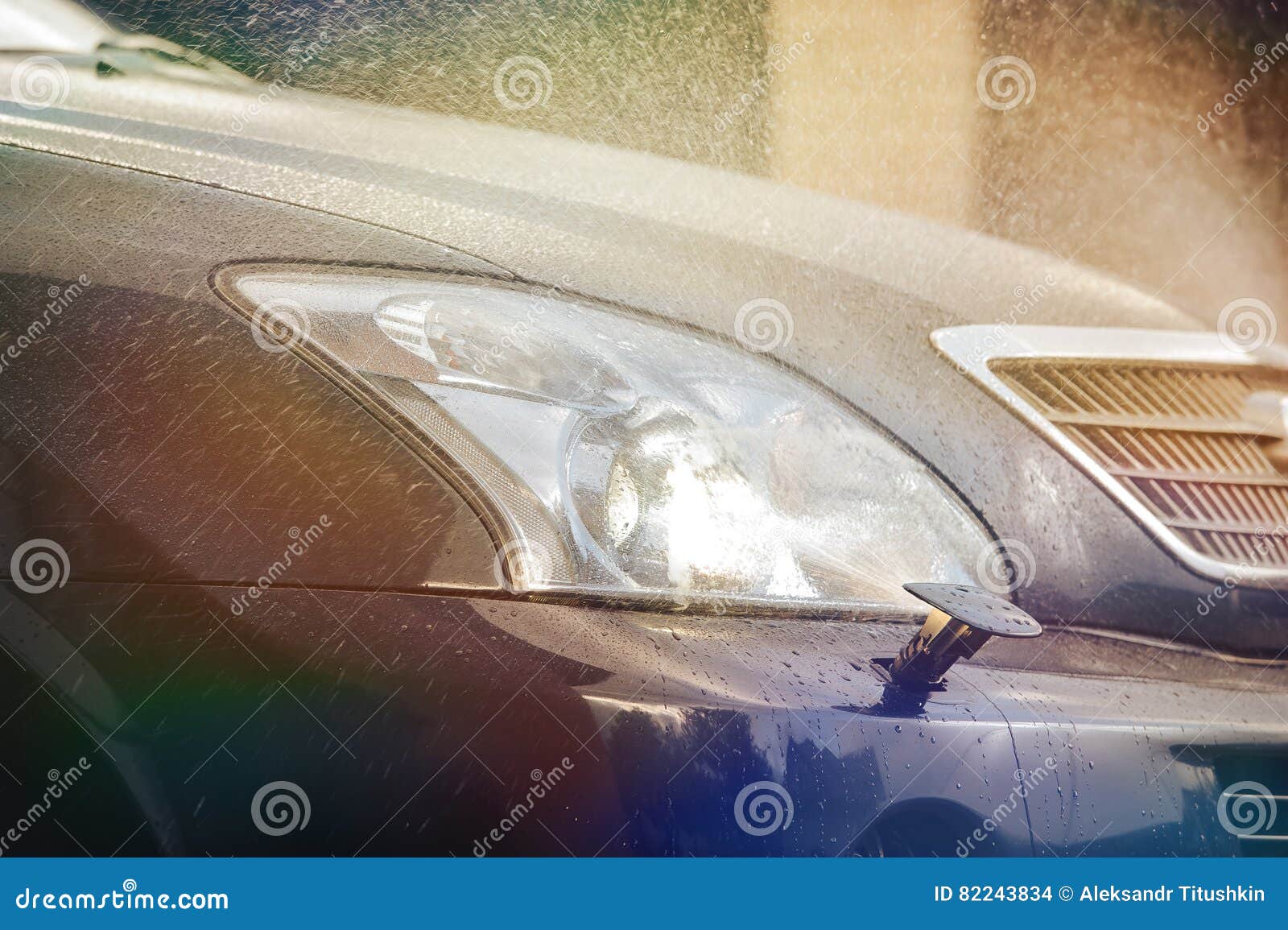 Headlight washer system stock photo. Image of glass, beam - 82243834