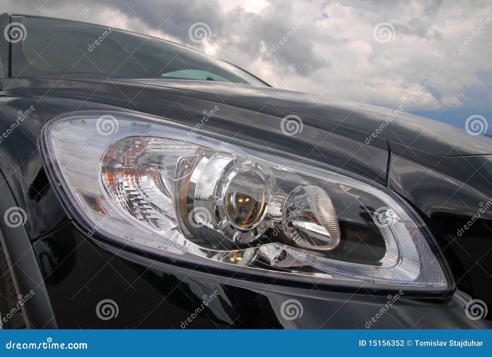 Headlights stock photo. Image of modern, street, driving - 15156352