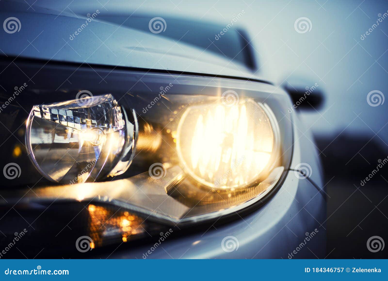 Headlights of Car, Fog Lights Stock Image - Image of grey, drive: 184346757