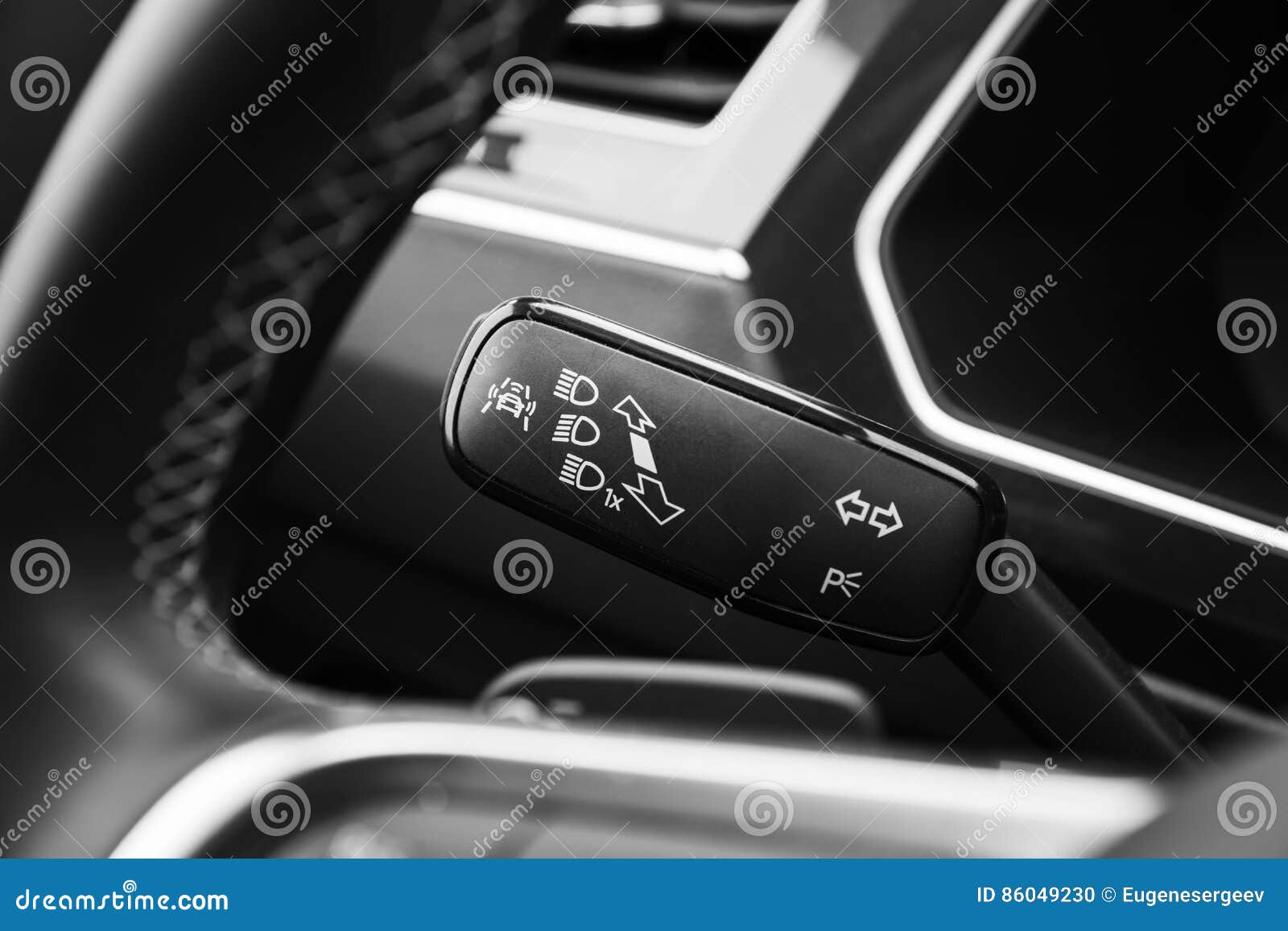 Headlights Mode Selector, Modern Car Stock Photo - Image of luxury ...