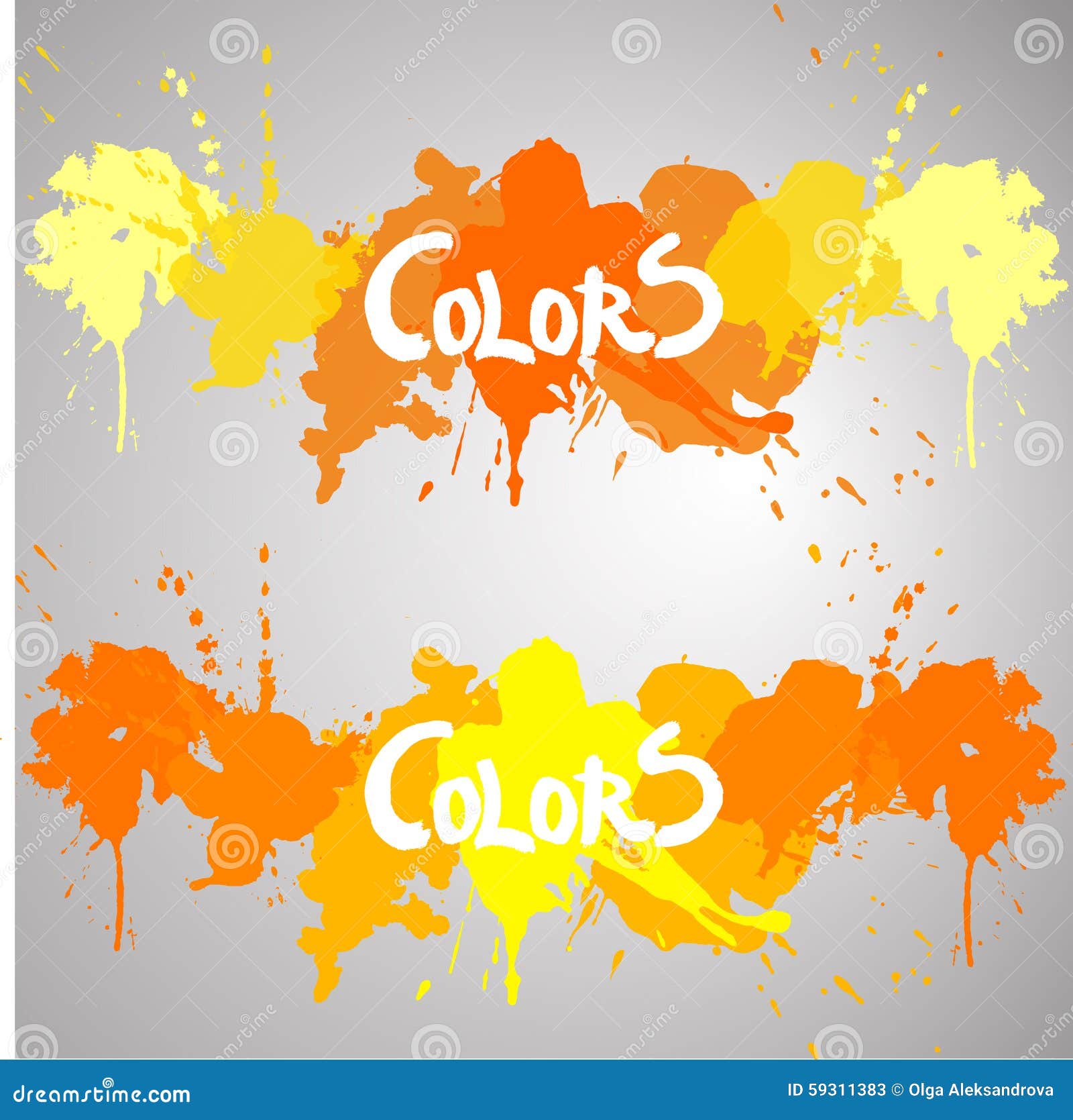 Headline Color Splash Orange,red,yellow Stock Vector - Illustration of ...