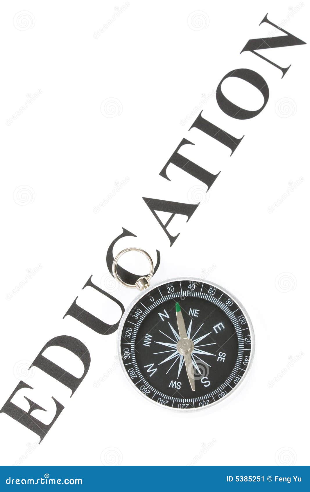 Headline Education and Compass Stock Image - Image of guide, lost: 5385251