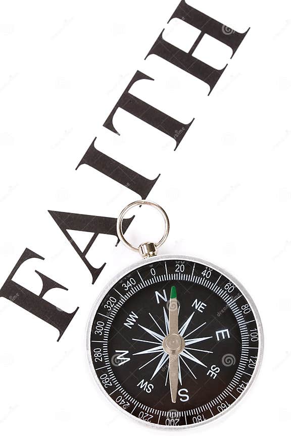 Headline faith and Compass stock image. Image of compass - 5441317