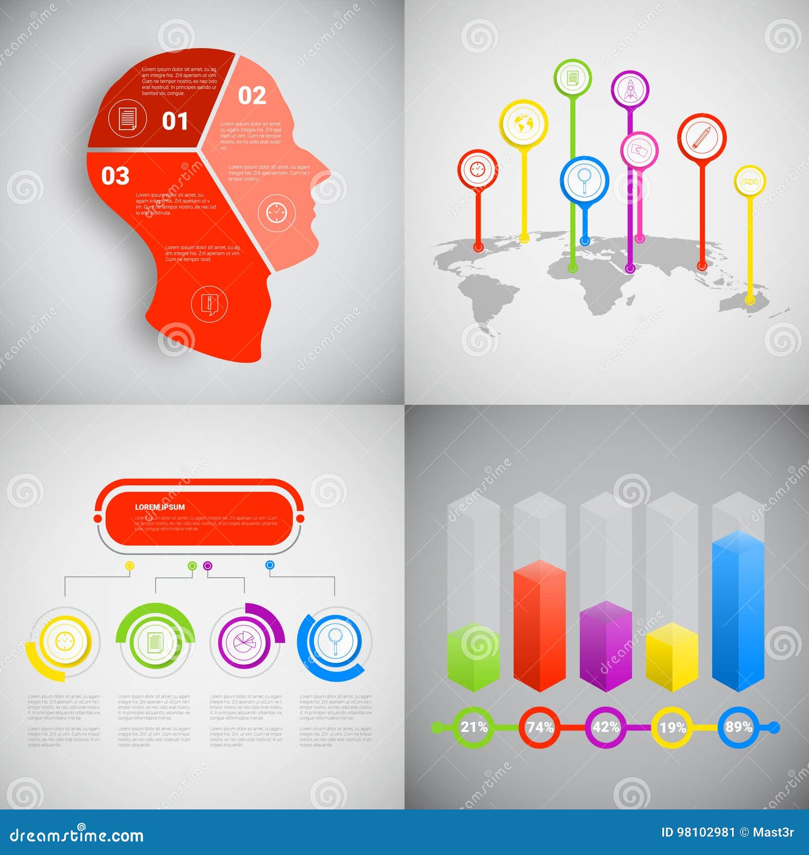 Headline Infographic Set Design Business Data Graphic Collection ...