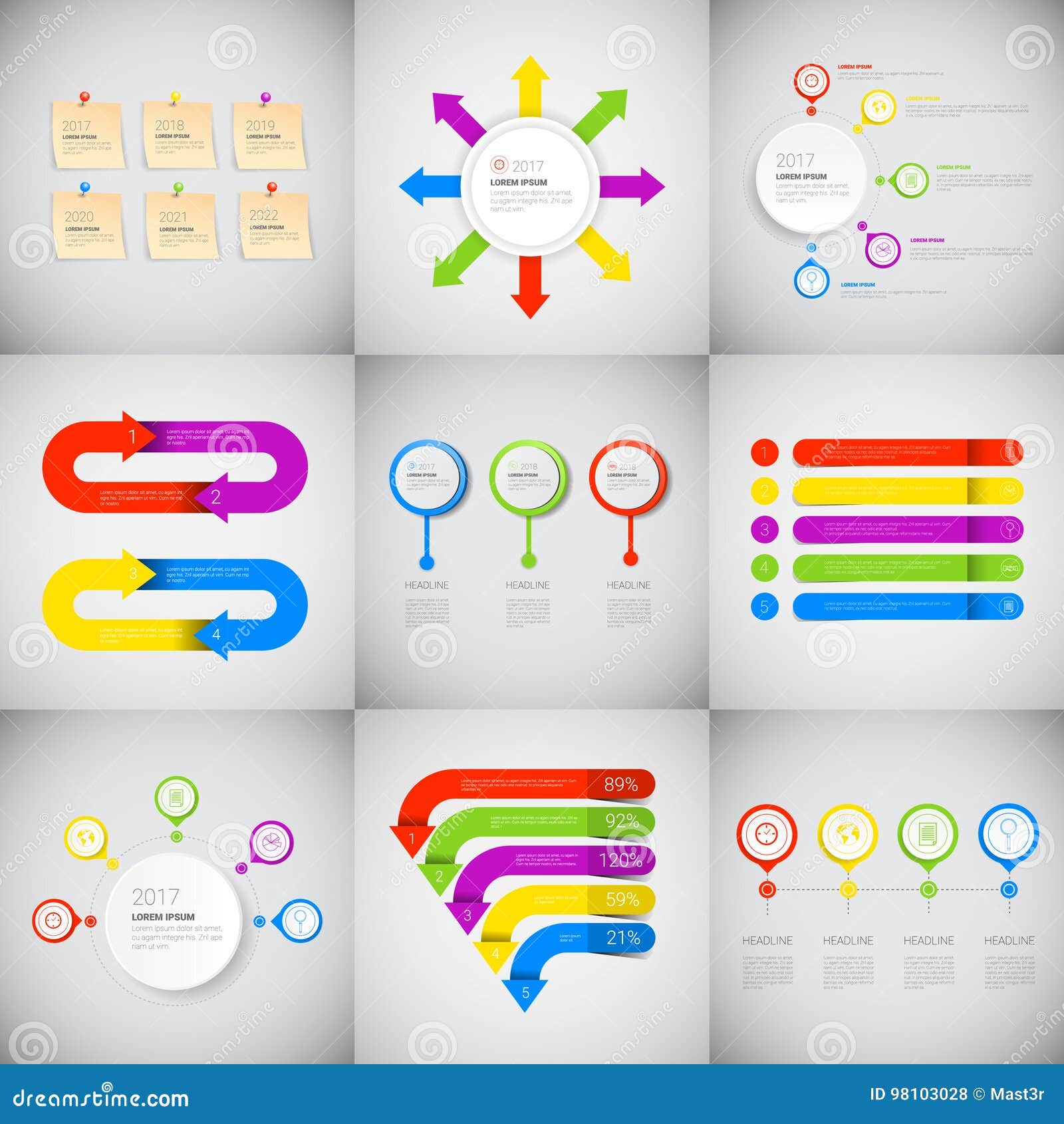 Headline Infographic Set Design Business Data Graphic Collection ...