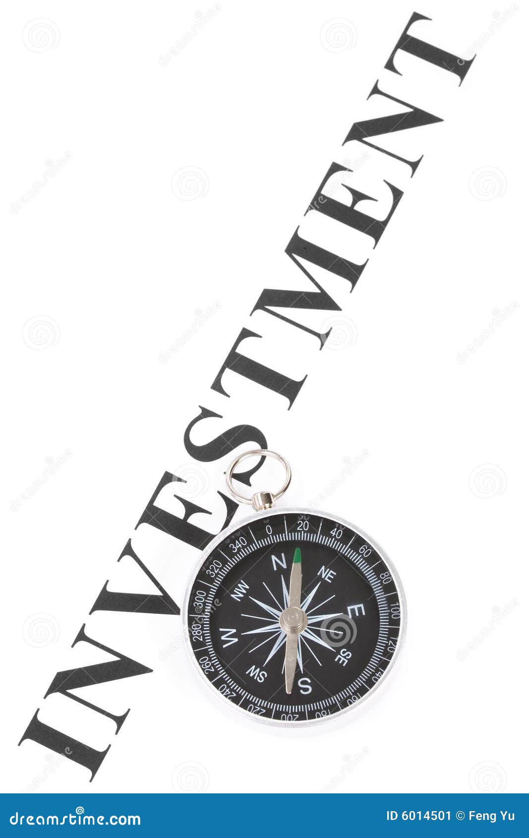 Headline Investment and Compass Stock Image - Image of success ...