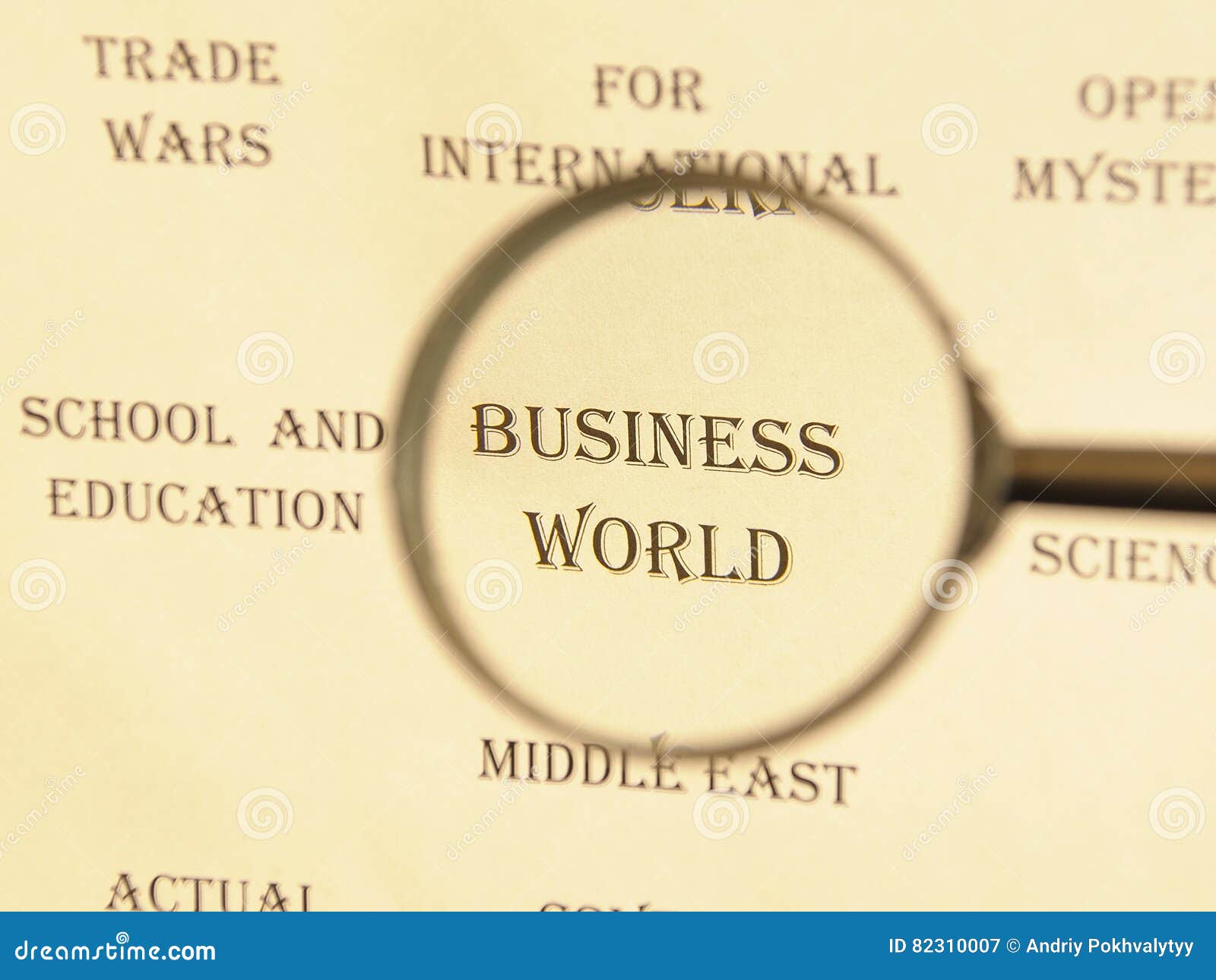 Headline for Newspaper for Article `Business World` Stock Image - Image ...