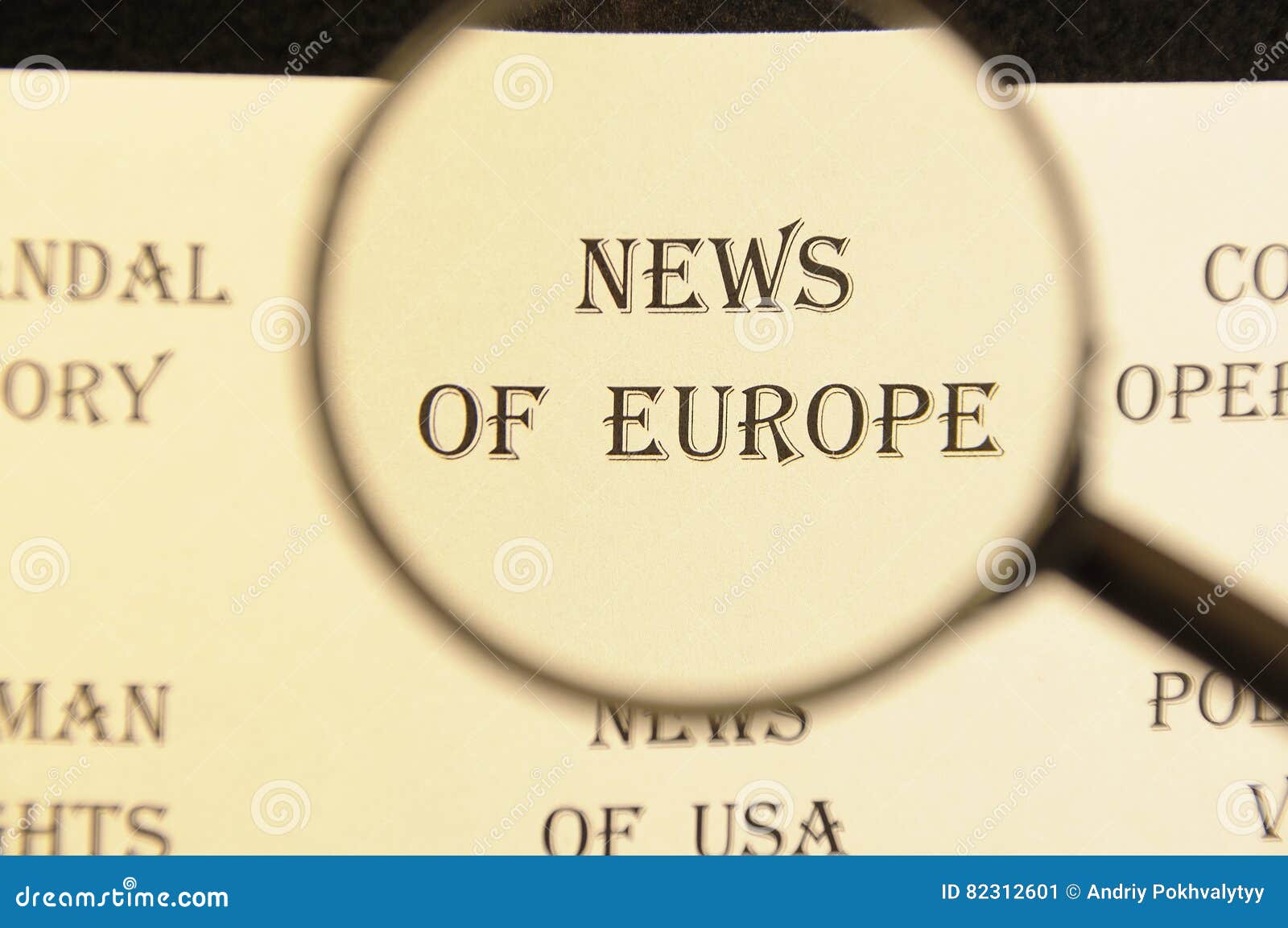 Headline for Newspaper for Article `Hot Events` Stock Image - Image of ...