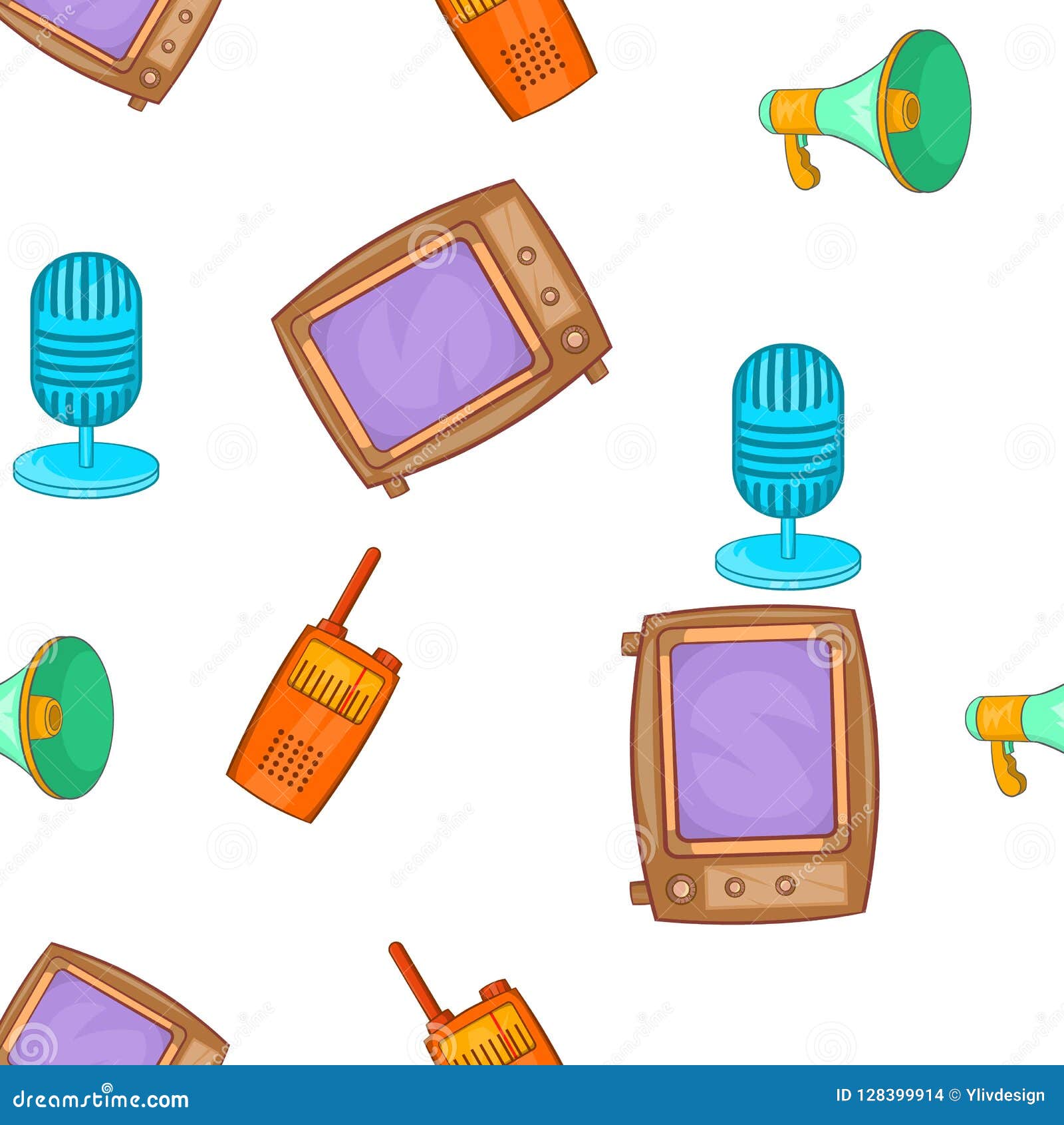 Headline Pattern, Cartoon Style Stock Illustration - Illustration of ...