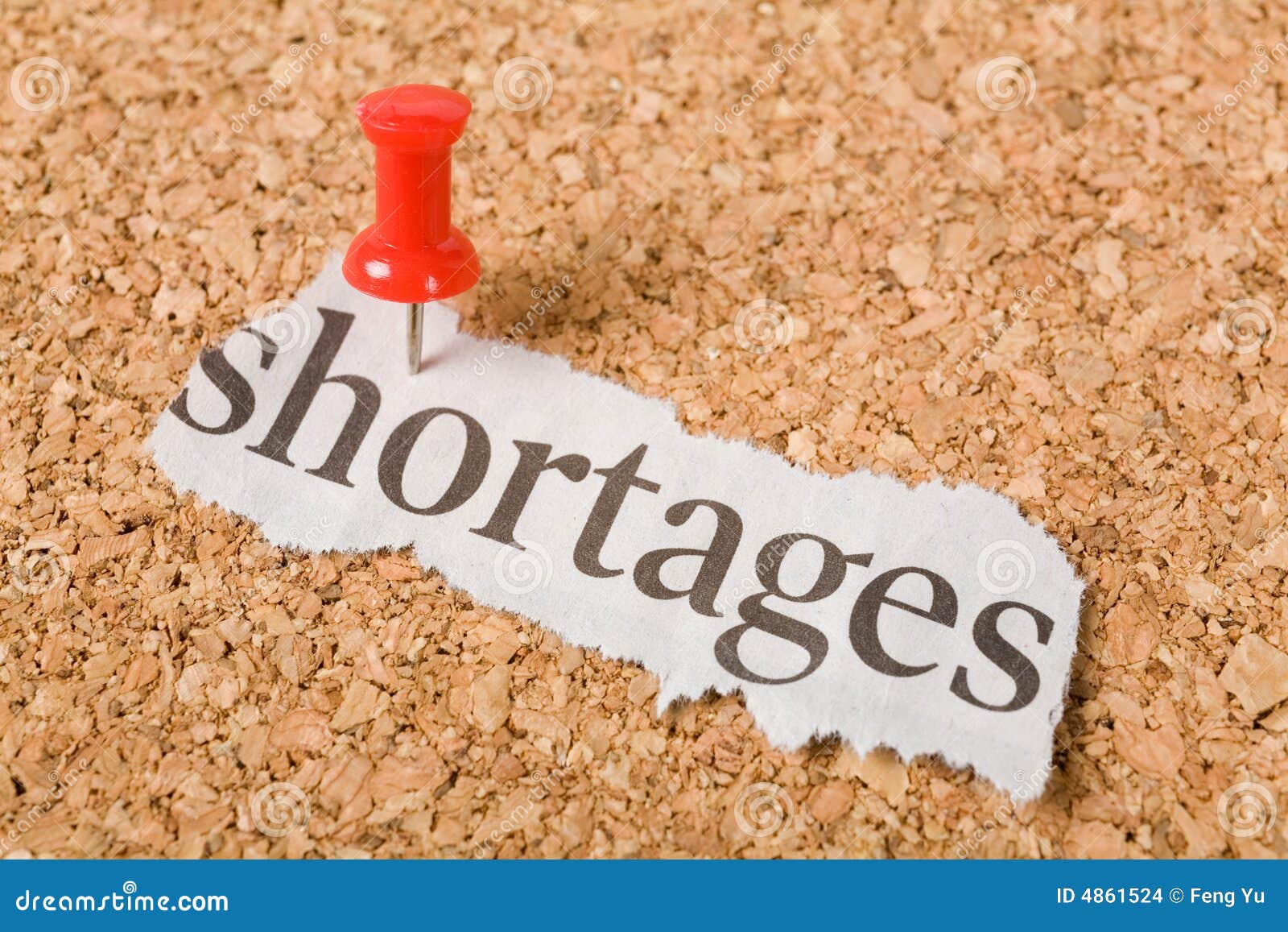 Headline shortages stock photo. Image of board, cork, newspaper - 4861524