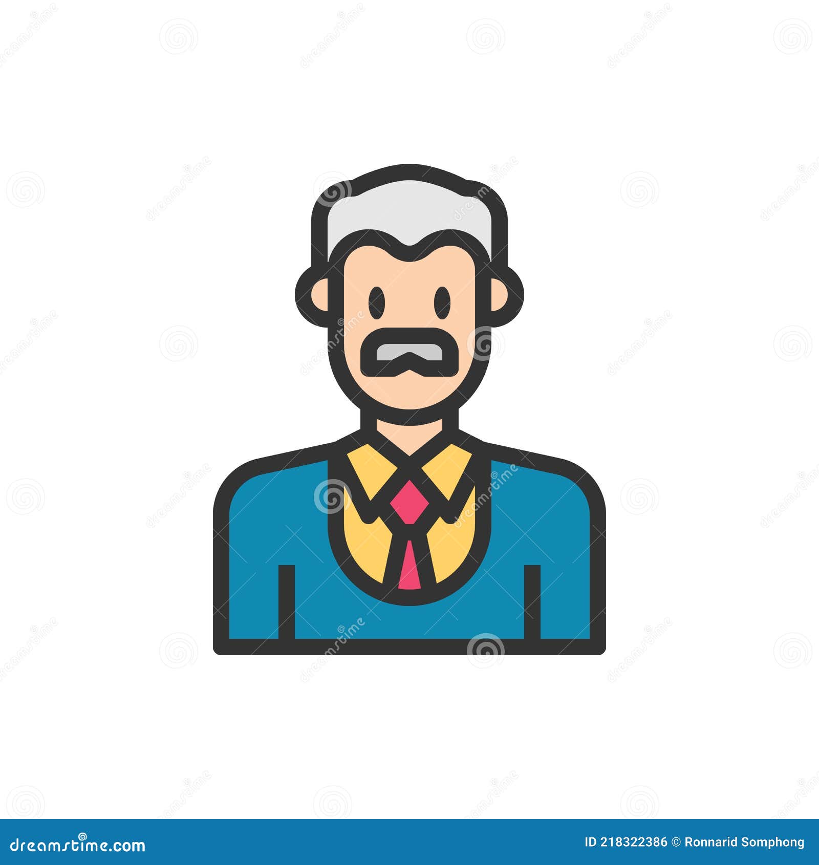 Headmaster Icon Vector Illustration Stock Vector - Illustration of icon ...