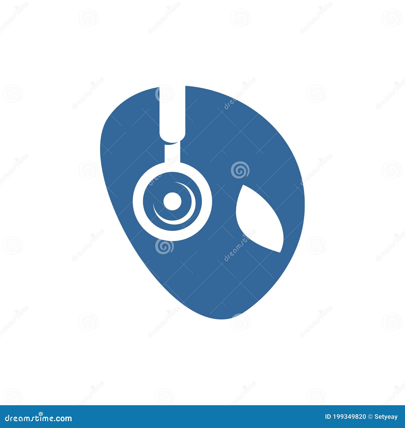 Headphone Alien Logo Design Vector Illustration, Alien Design Template ...