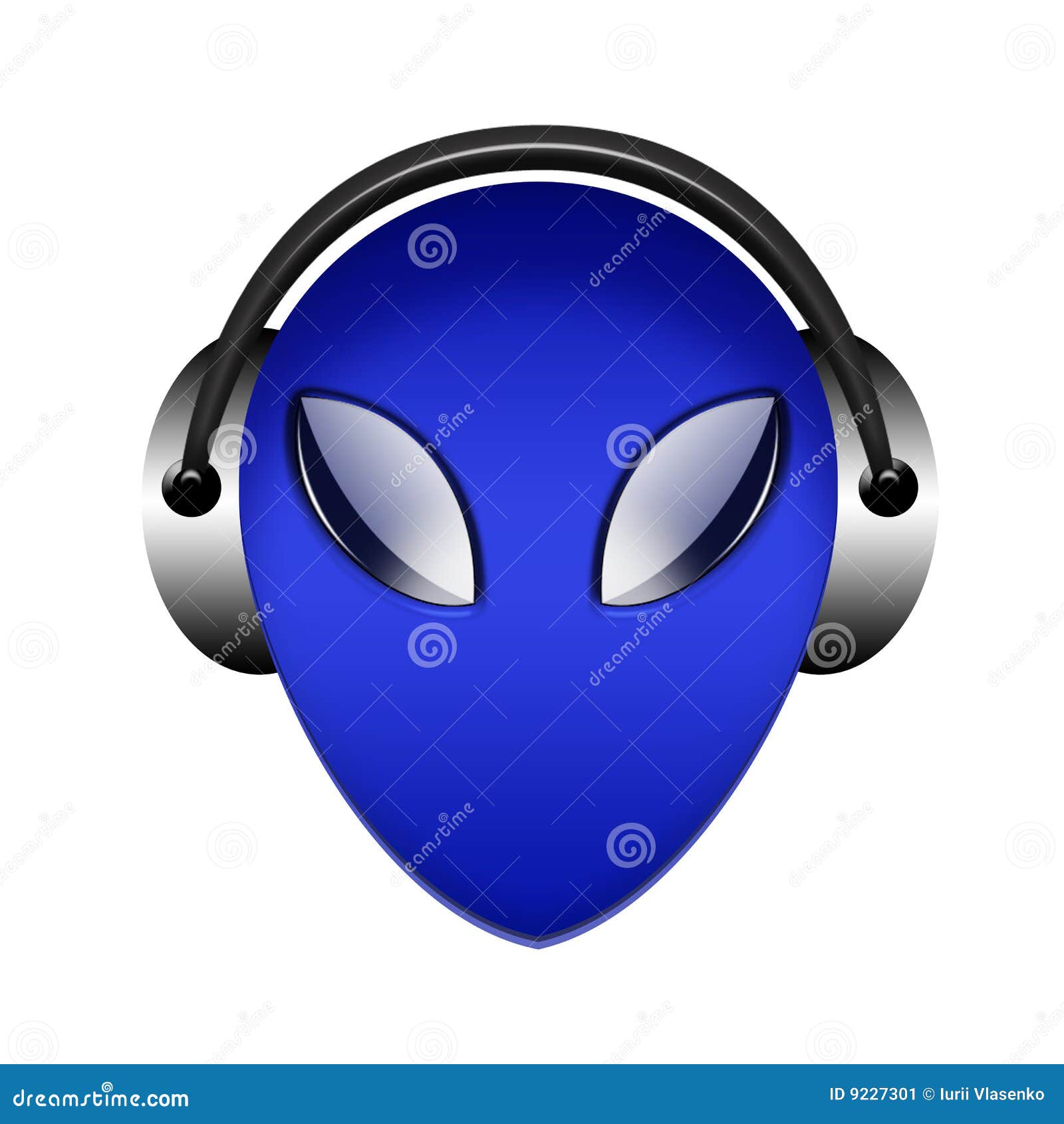 Headphone alien sign stock illustration. Illustration of alien - 9227301