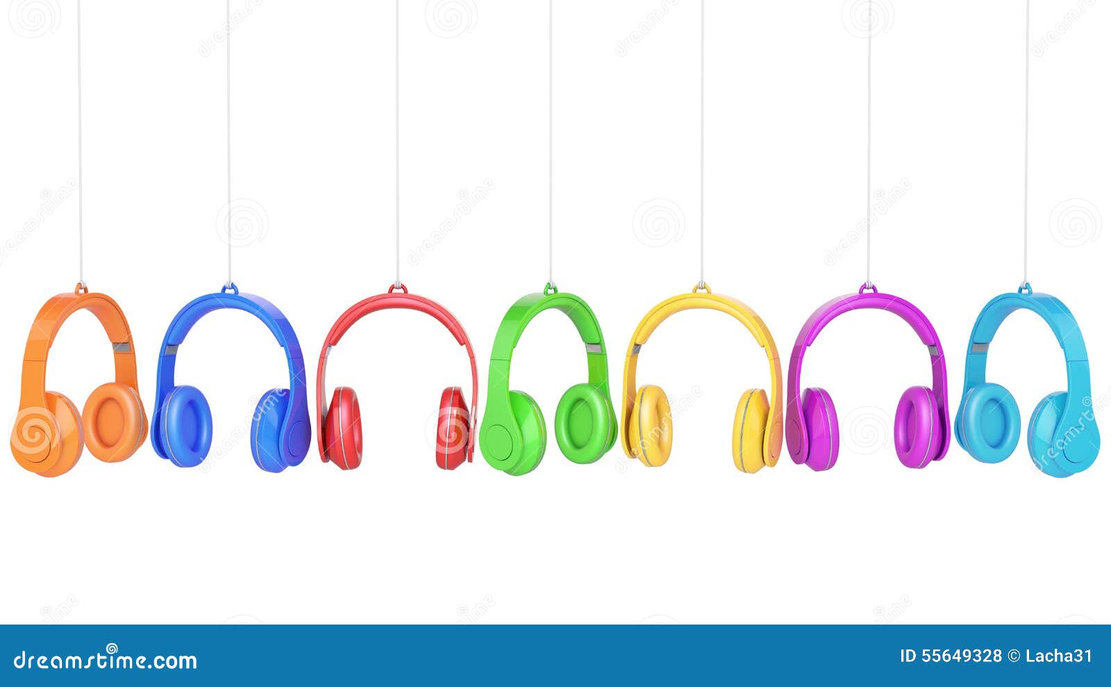 Headphone colors stock illustration. Illustration of disco - 55649328