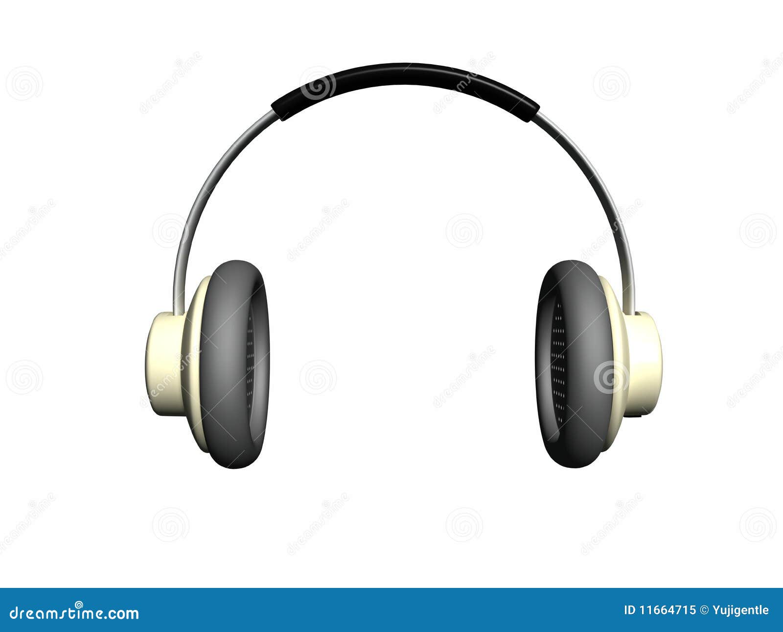 Headphone frontal image stock illustration. Illustration of earphone ...