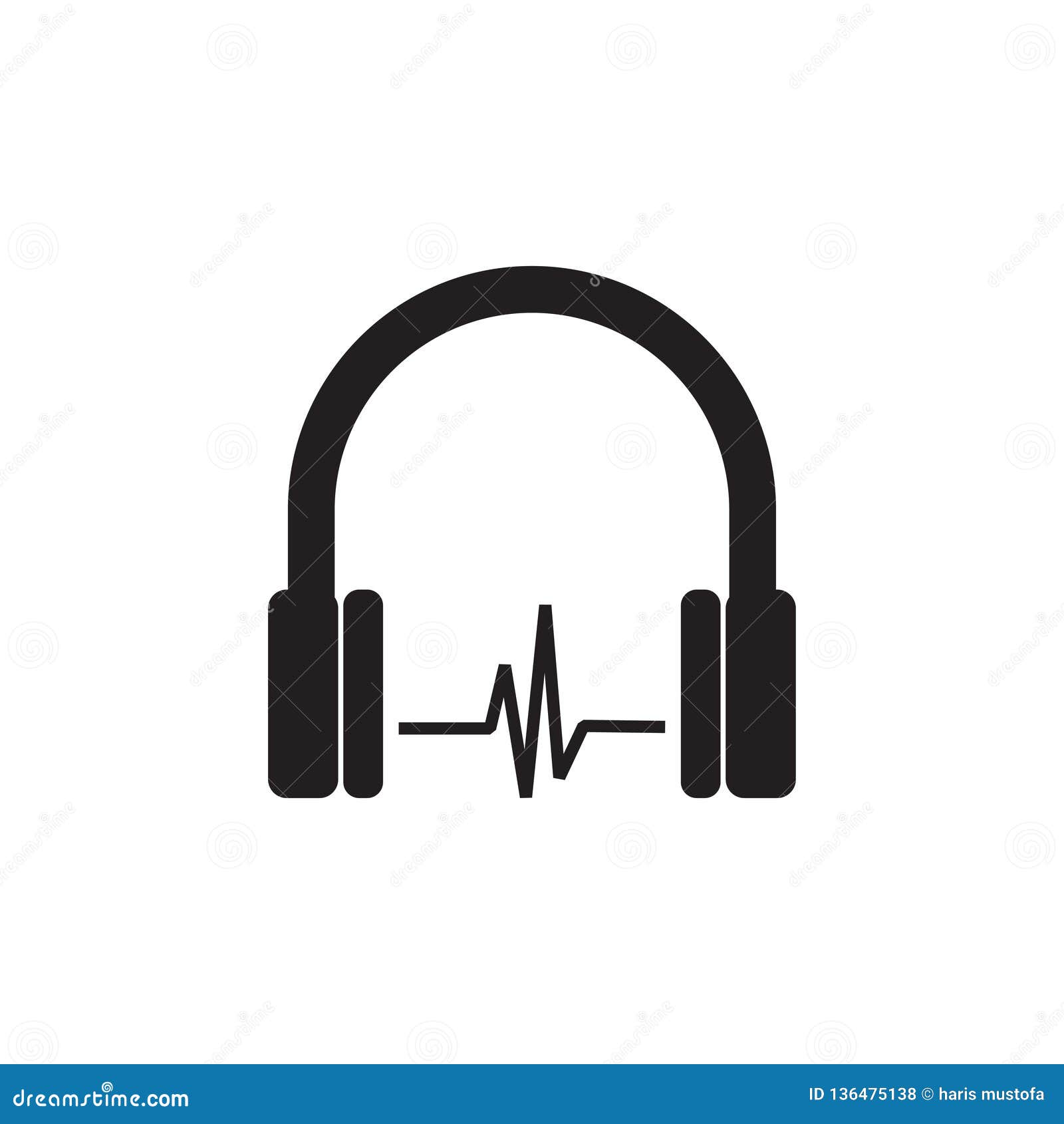 Headphone Icon Graphic Design Template Vector Stock Vector ...