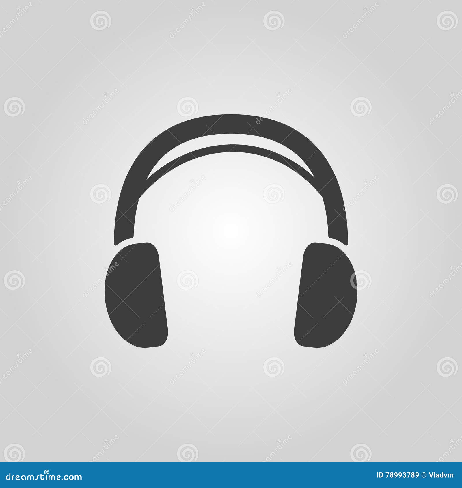 The Headphone Icon. Sound Symbol Stock Vector - Illustration of listen ...