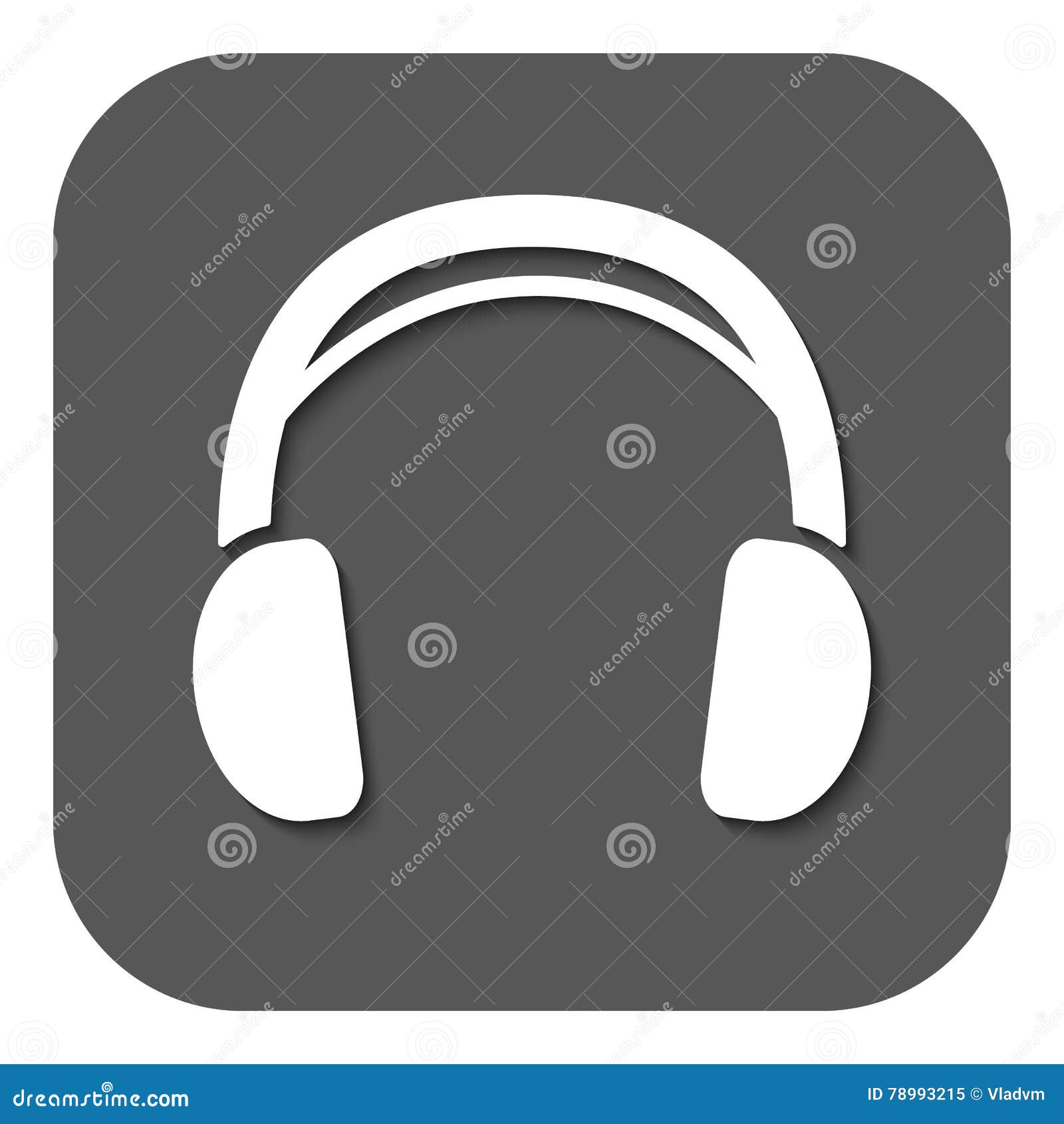 The Headphone Icon. Sound Symbol Stock Vector - Illustration of listen ...