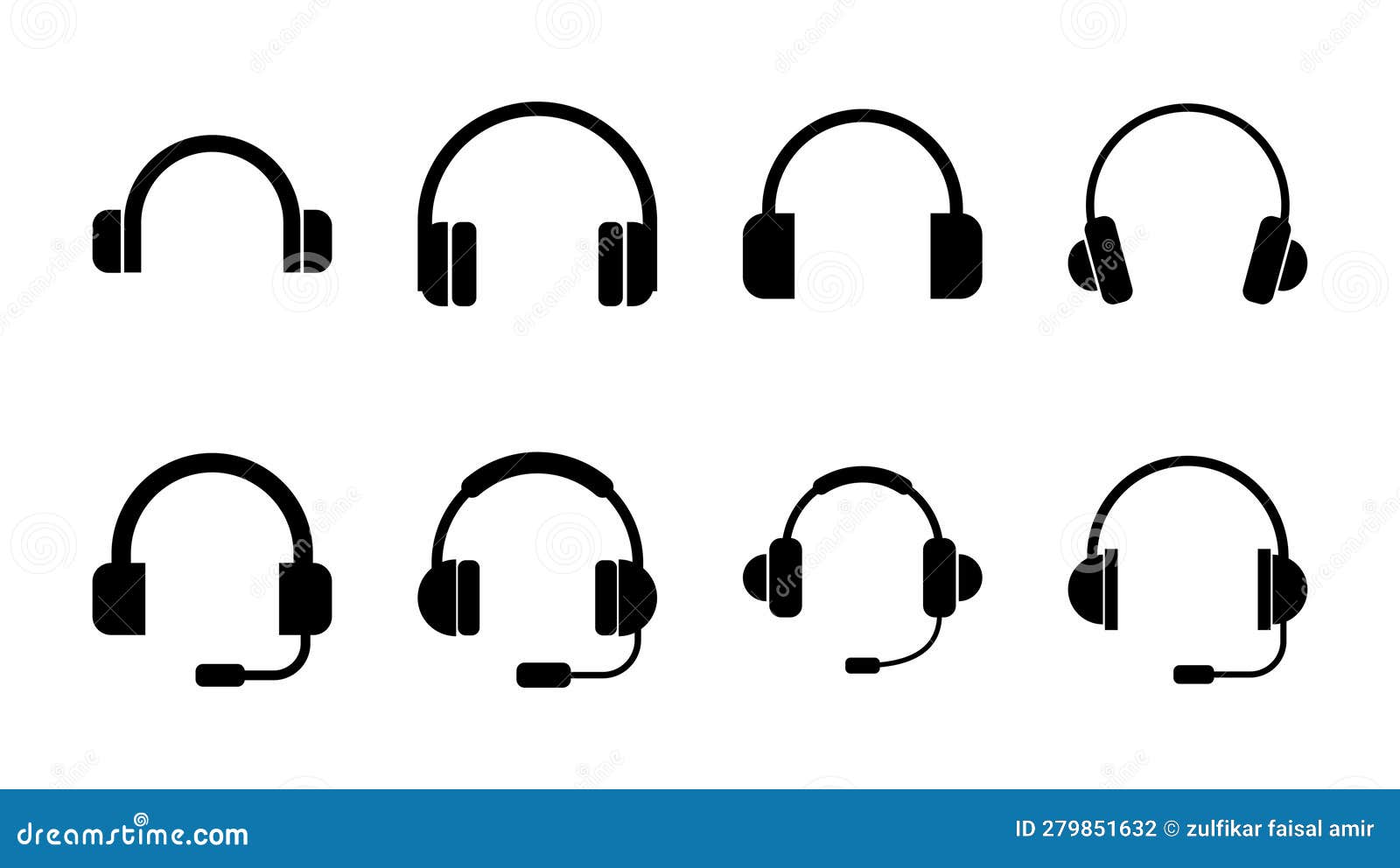 Headphone Icon . Headset Icon Symbols Stock Vector - Illustration of ...