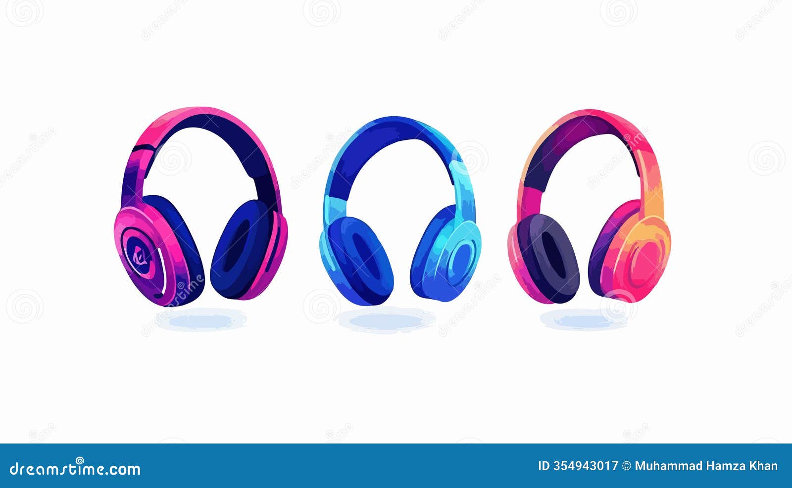 Headphone Logo Design Vector Illustration Template. Stock Illustration ...