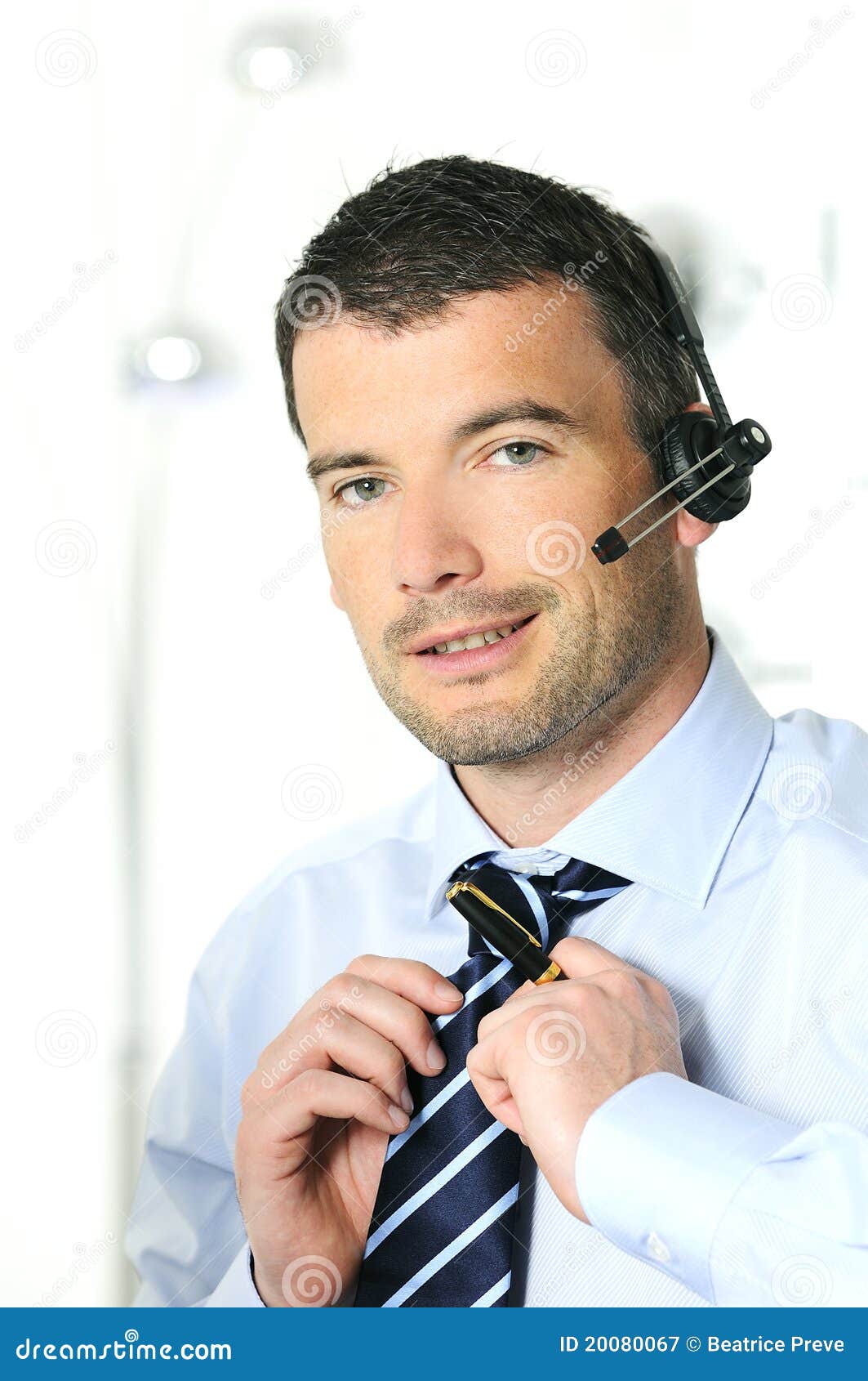 Headphone man stock image. Image of friendly, call, attractive - 20080067