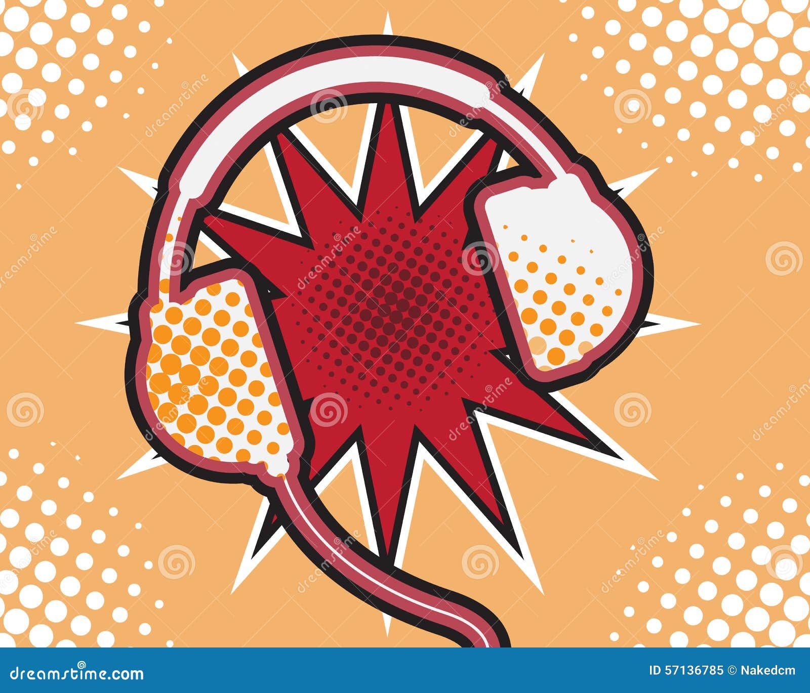 Headphone Pop Art Comic Book Stock Vector - Illustration of book, comic ...