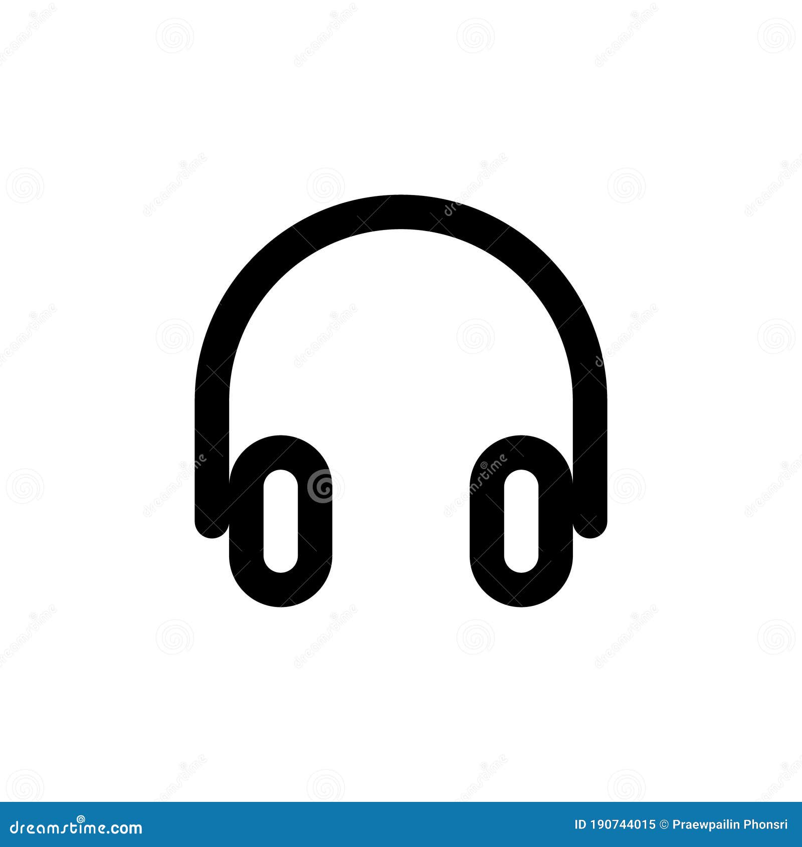 Headphone Sign and Symbol for Website Design or Template Design. Vector ...