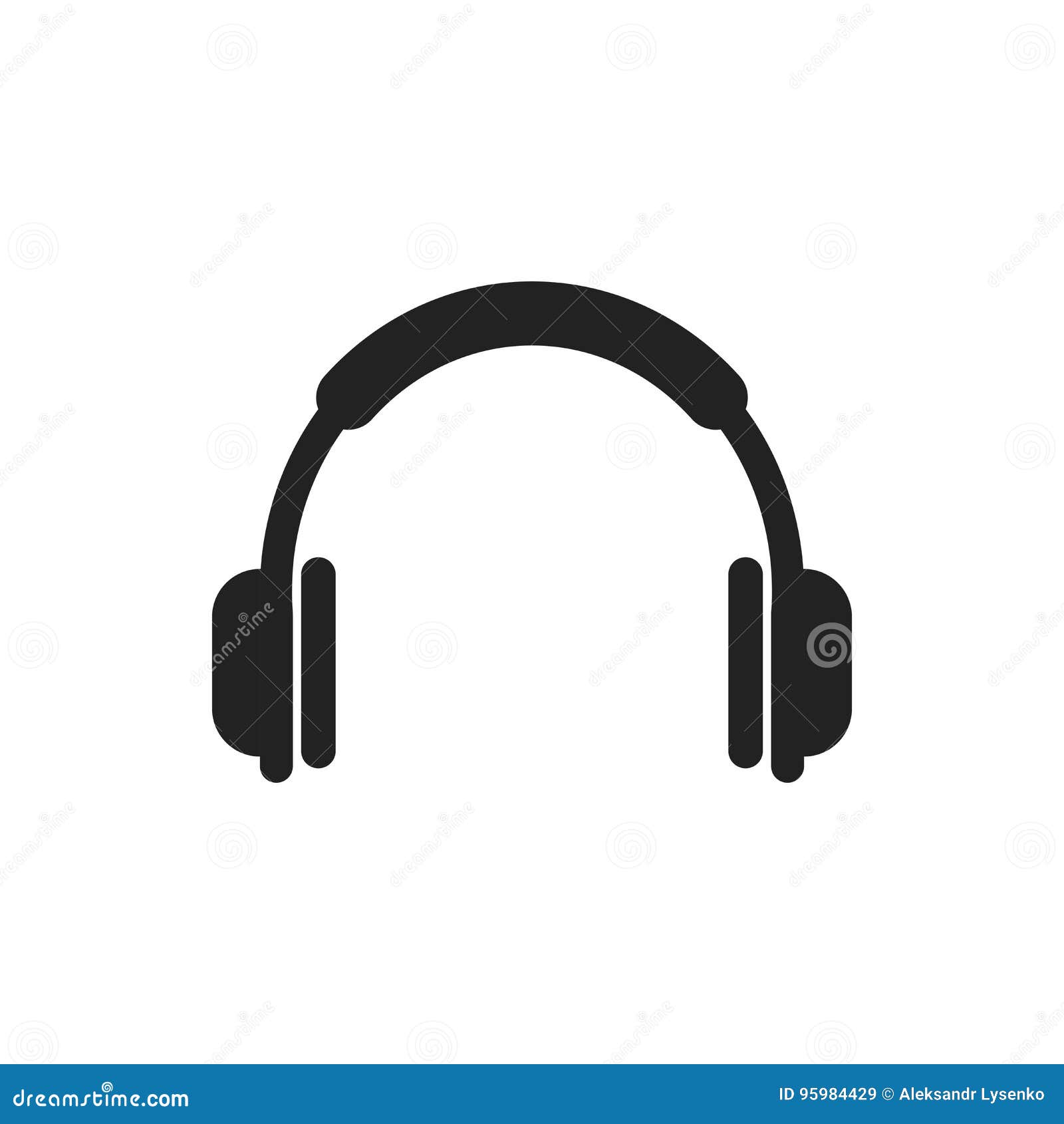 Headphone Vector Icon. Earphone Headset Sign Illustration Stock Vector ...