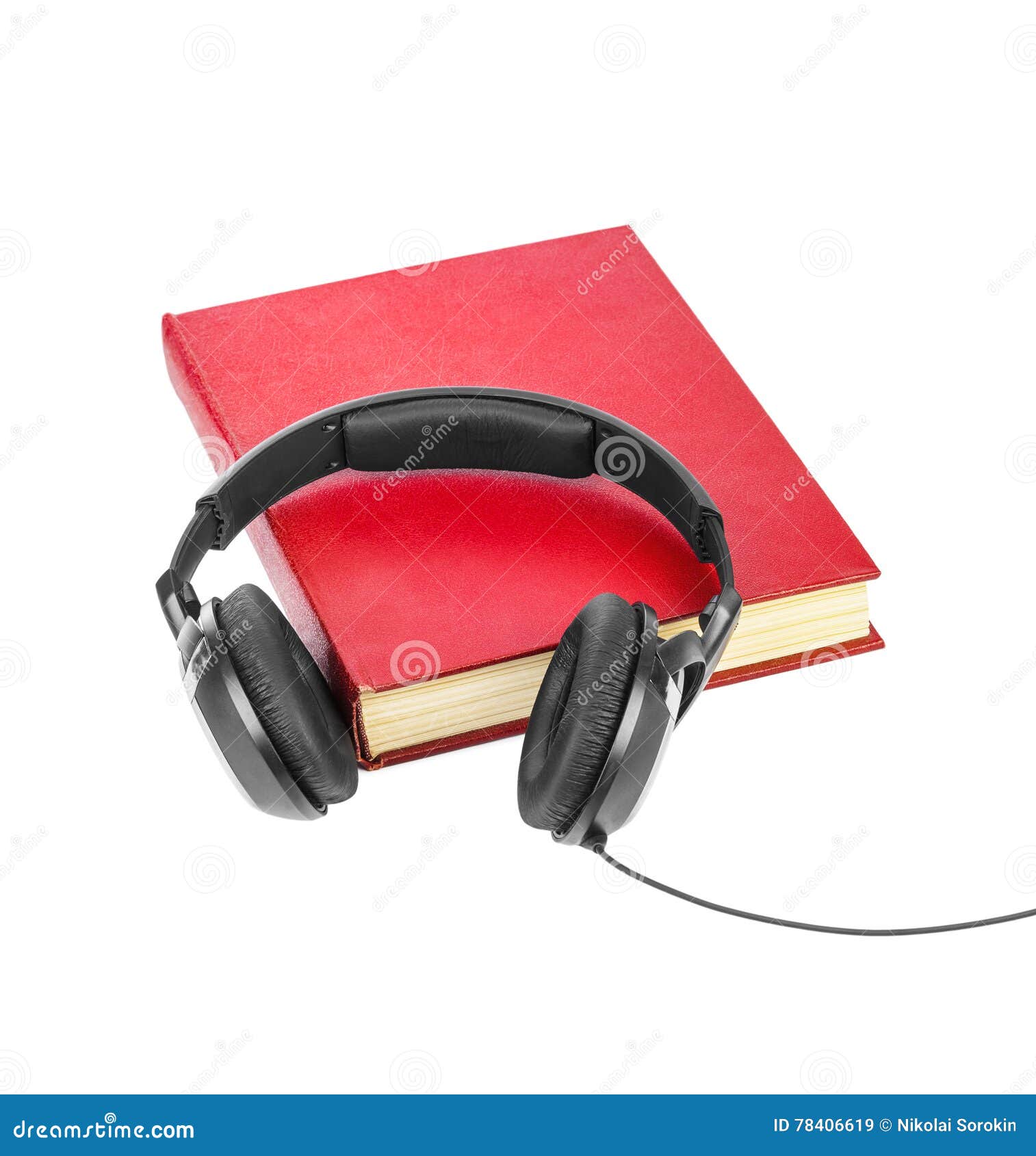 Headphones and book stock image. Image of literature - 78406619