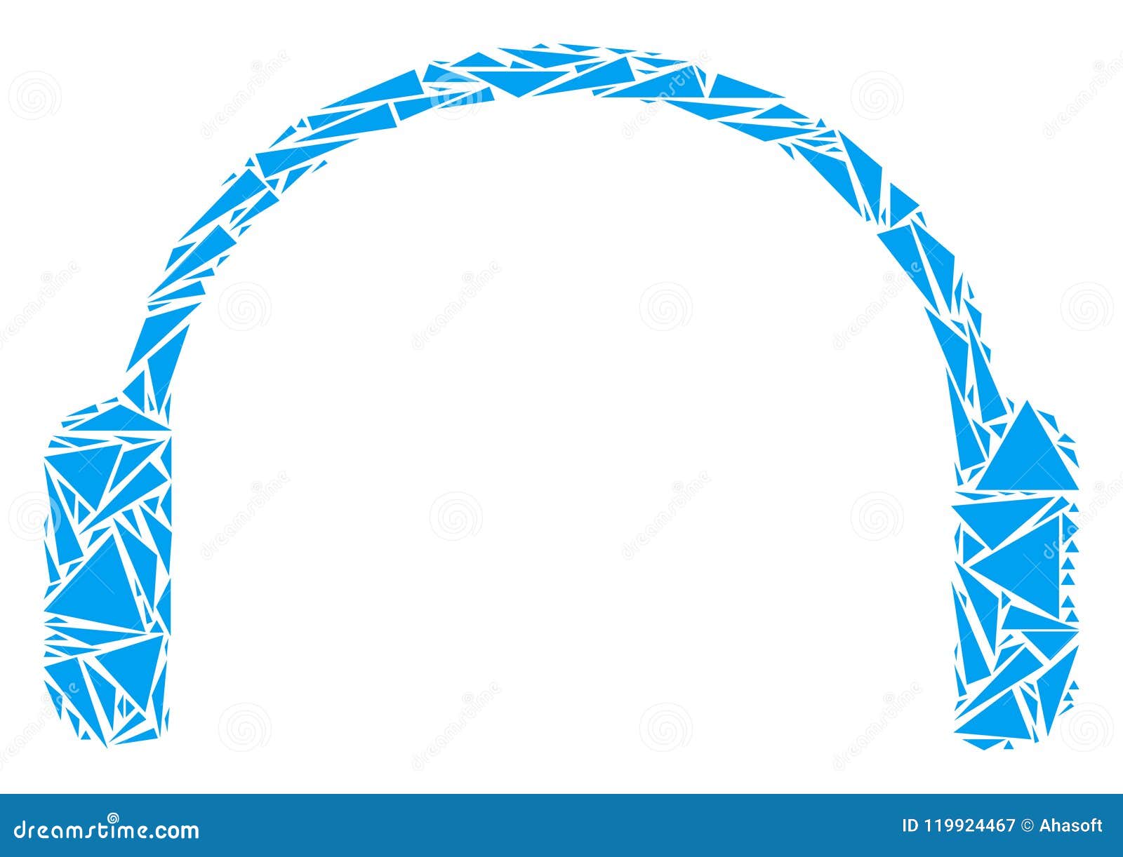 Headphones Collage of Triangles Stock Vector - Illustration of graphic ...