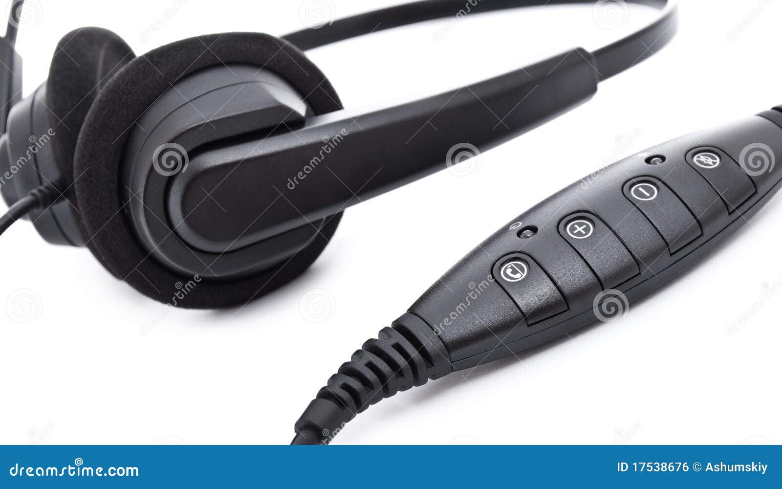 Headphones and Control Panel Isolated on White Stock Photo - Image of ...