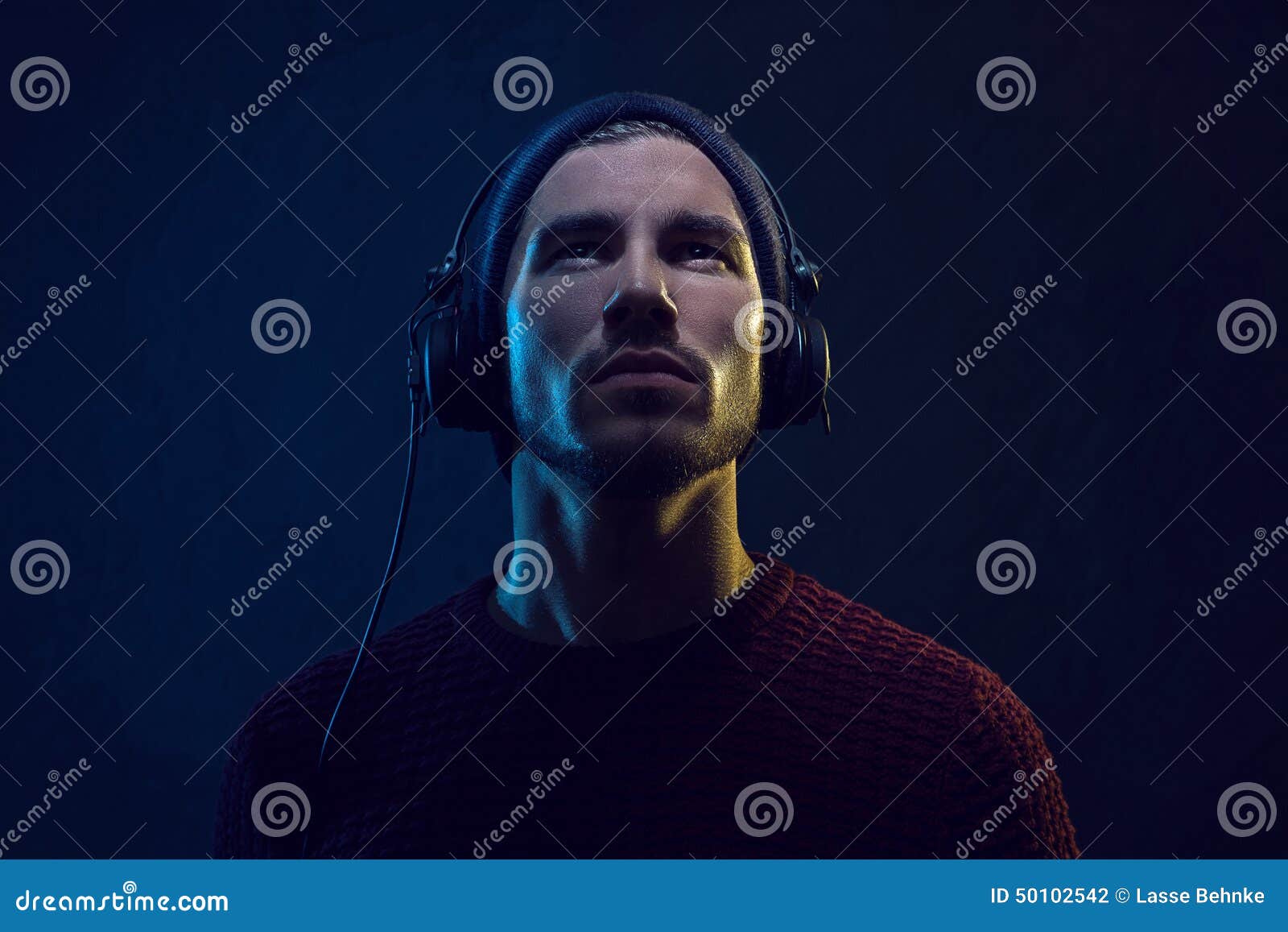 Headphones stock photo. Image of young, person, headphones - 50102542