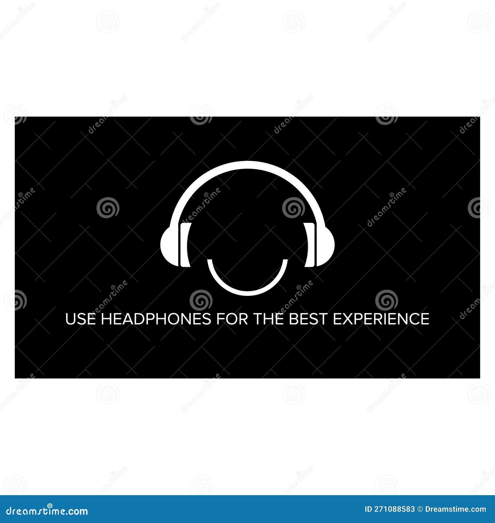 Headphones Experience Intro Symbol Design Stock Vector - Illustration ...