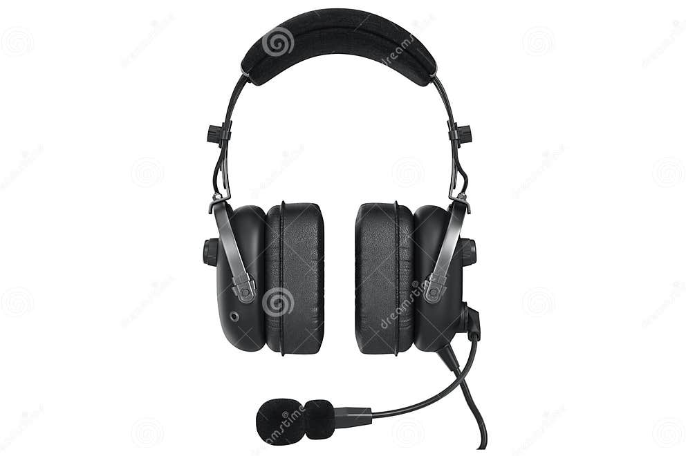 Headphones, front view stock image. Image of electronics - 82136015