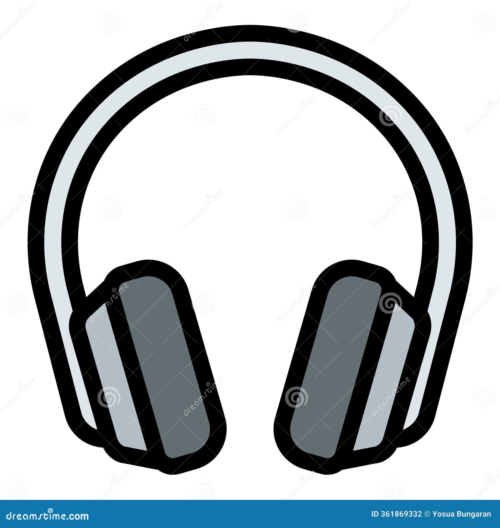 Headphones Icon Immersive Audio Experience in Flat Line Color Style ...