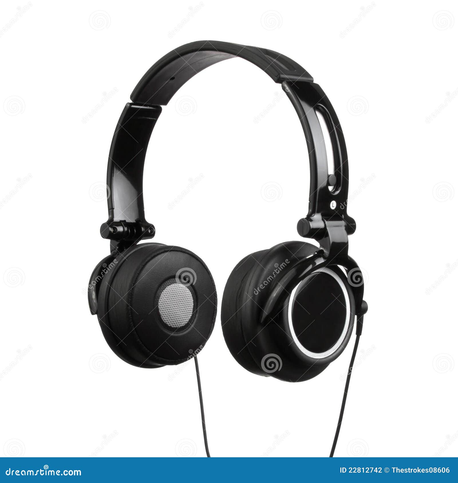 Headphones Isolated on a White Background Stock Photo - Image of ...