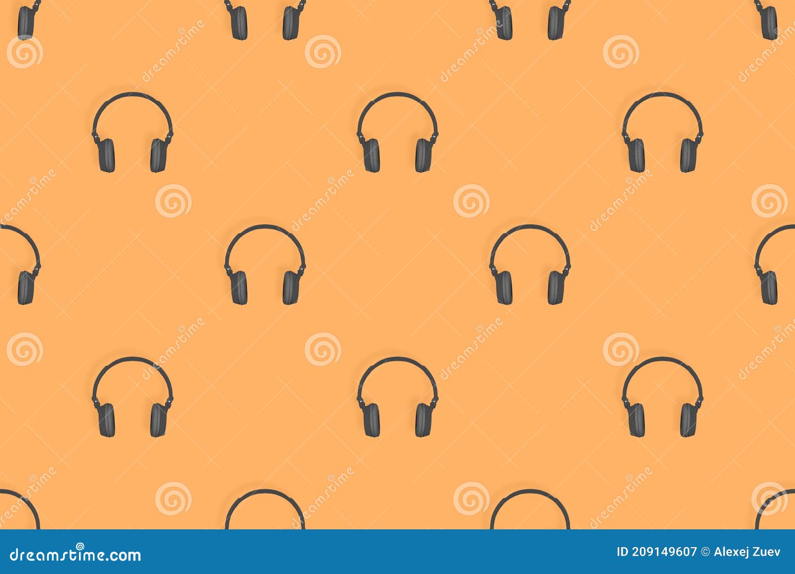 Headphones Seamless Pattern. Seamless Pattern on the Theme of ...
