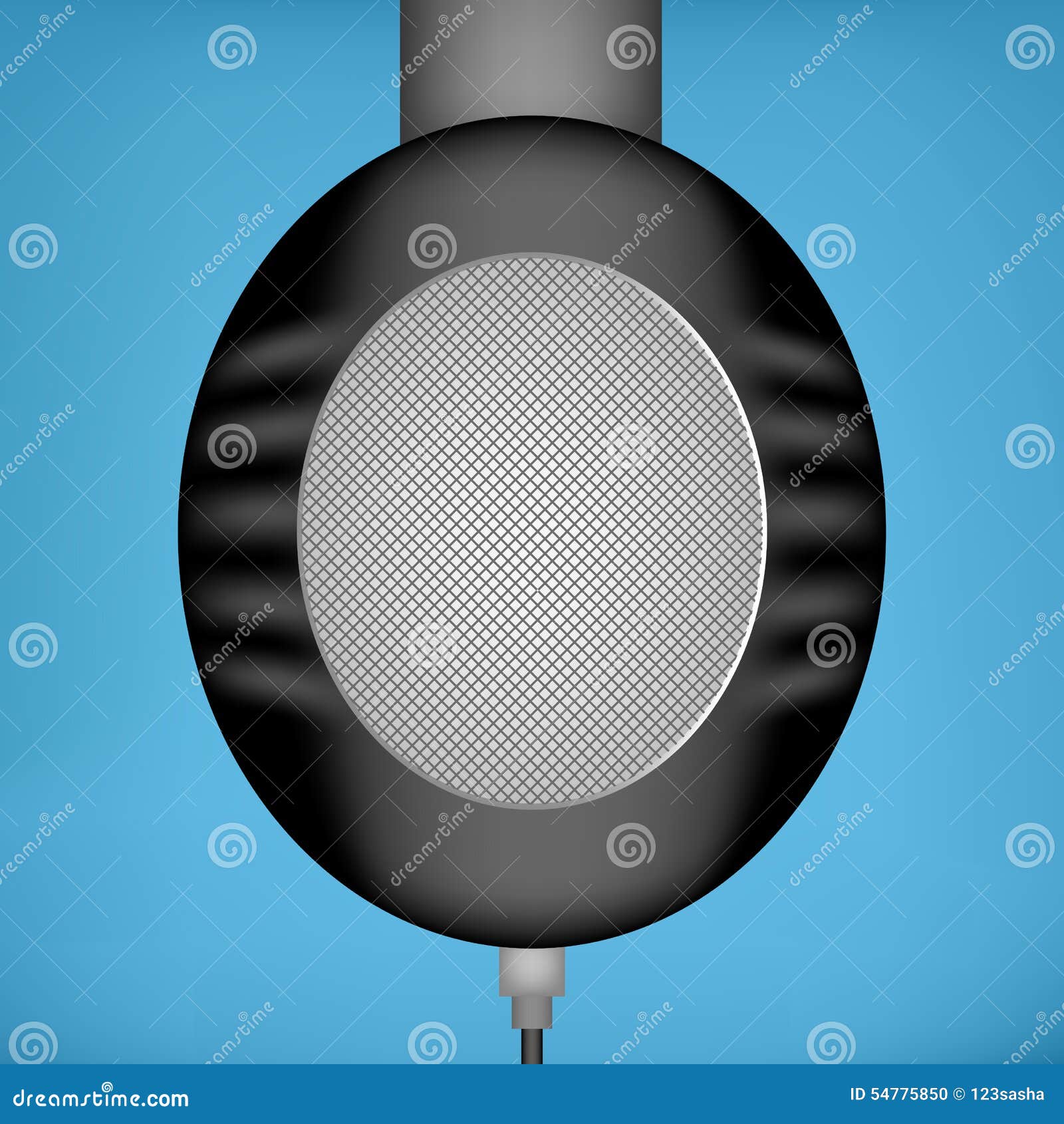 Headphones side view stock vector. Illustration of headphones - 54775850