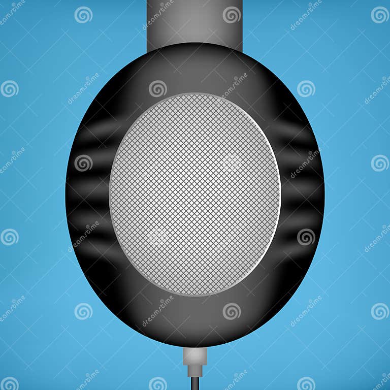 Headphones side view stock vector. Illustration of headphones - 54775850