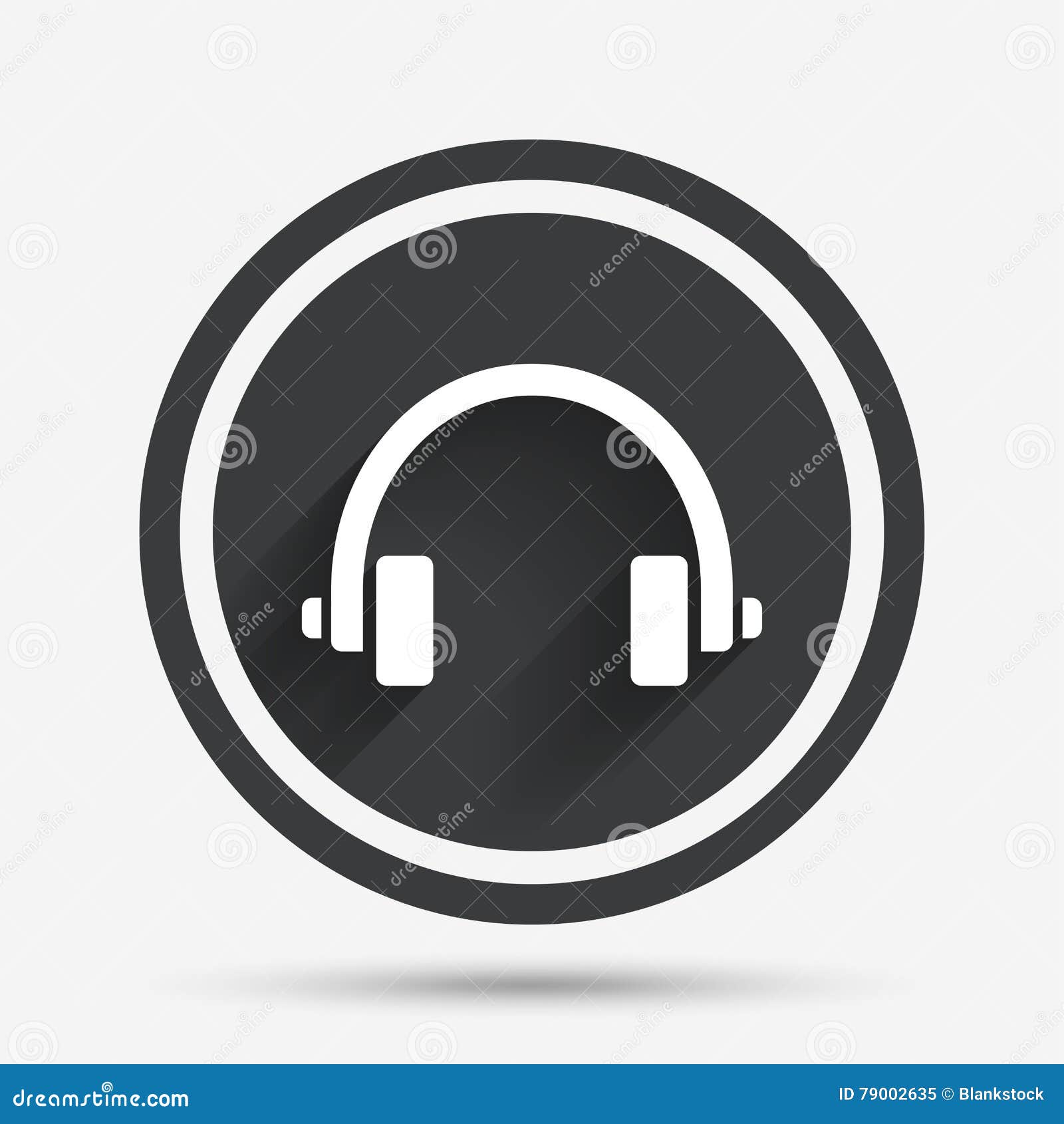 Headphones Sign Icon. Earphones Button Stock Vector - Illustration of ...